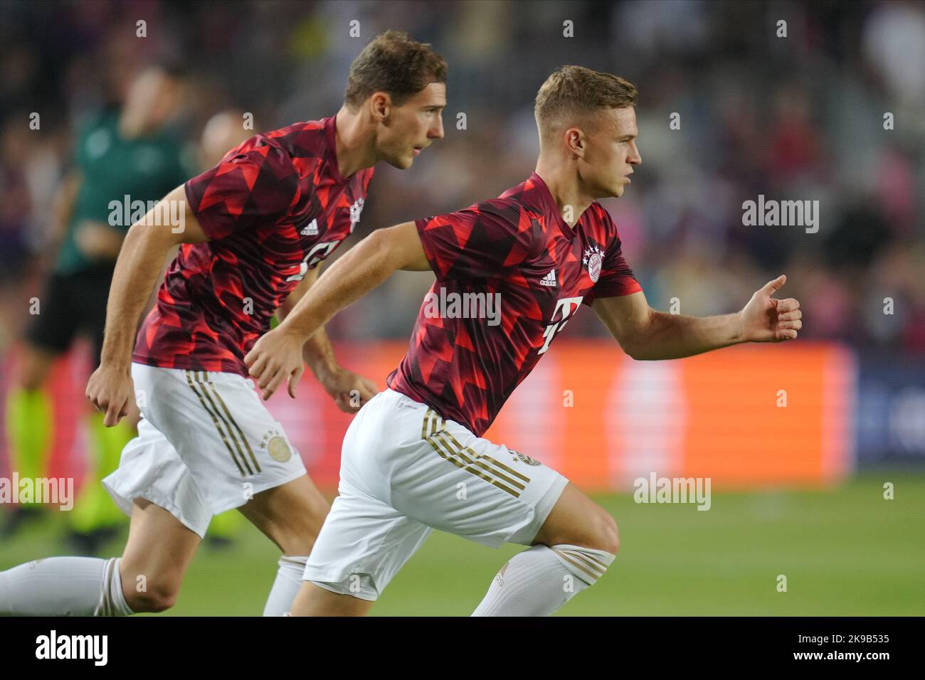 Barcelona, Spain. October 26, 2022, Joshua Kimmich and Leon Goretzka of ...