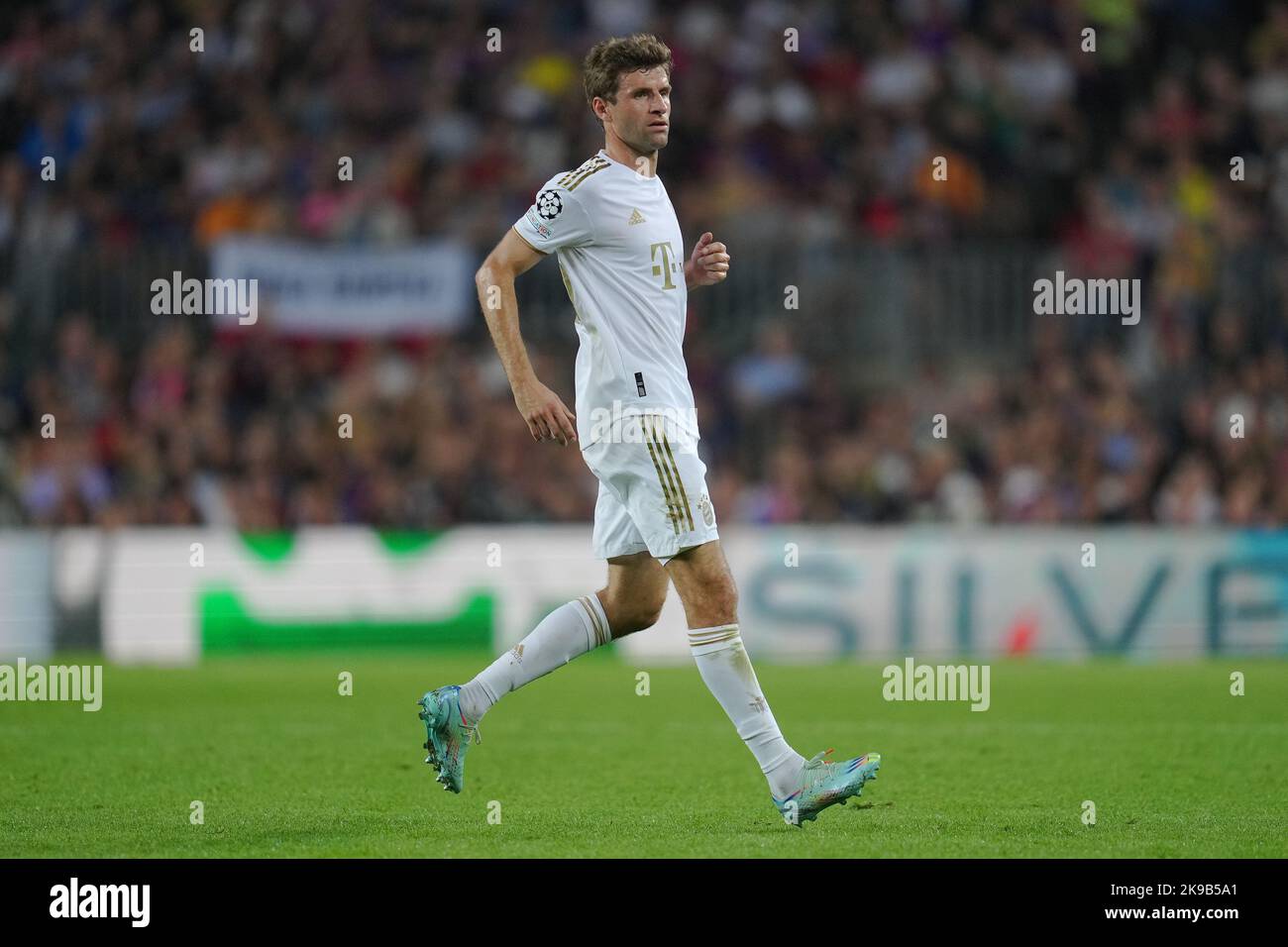 Barcelona, Spain. October 26, 2022, Thomas Muller of FC Bayern Munich ...