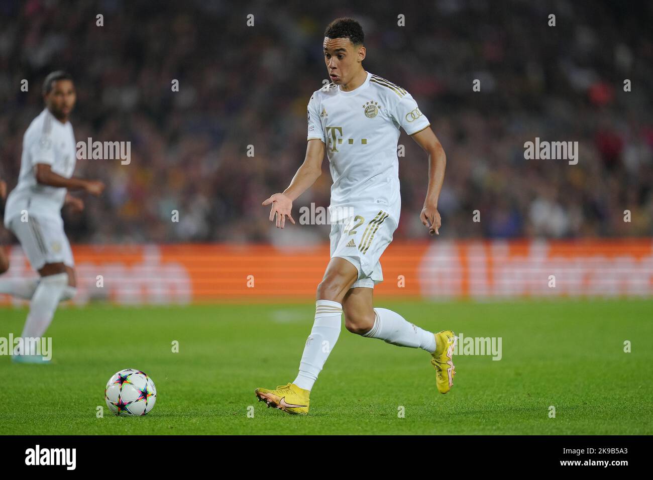 Barcelona, Spain. October 26, 2022, Jamal Musiala of FC Bayern Munich ...