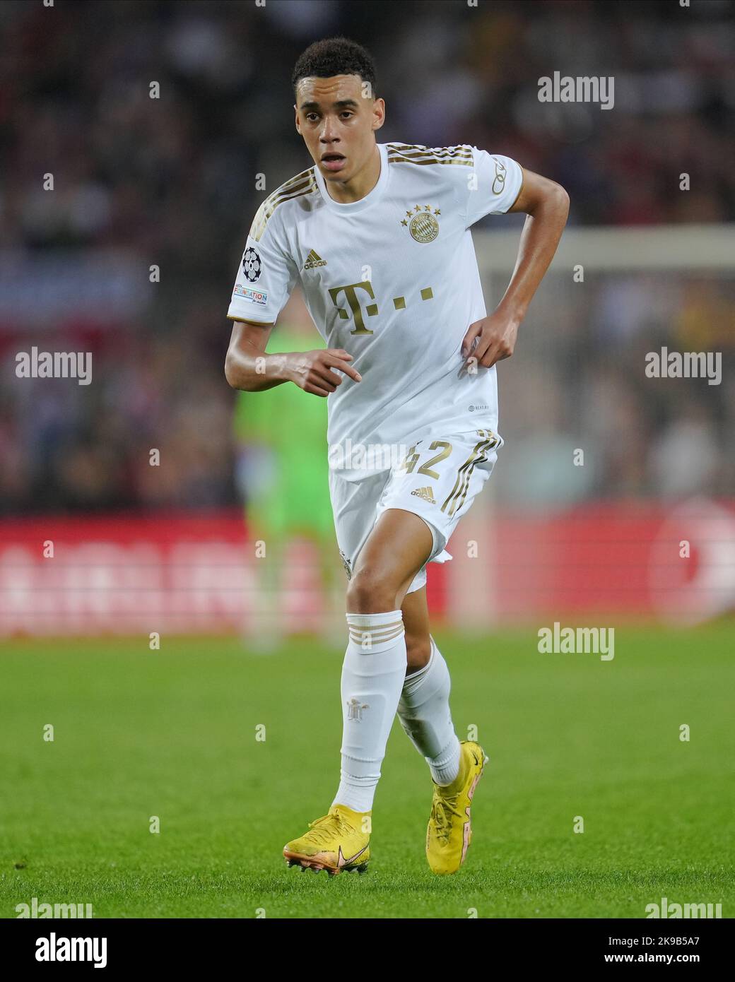 Barcelona, Spain. October 26, 2022, Jamal Musiala of FC Bayern Munich ...
