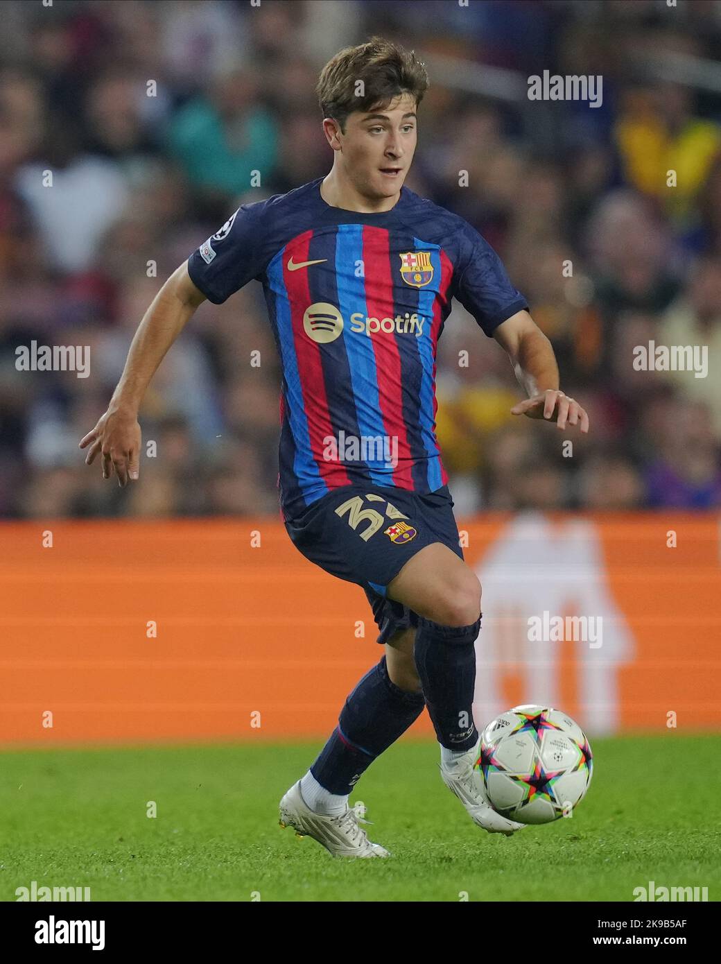 Barcelona, Spain. October 26, 2022, Pablo Torre of FC Barcelona during ...