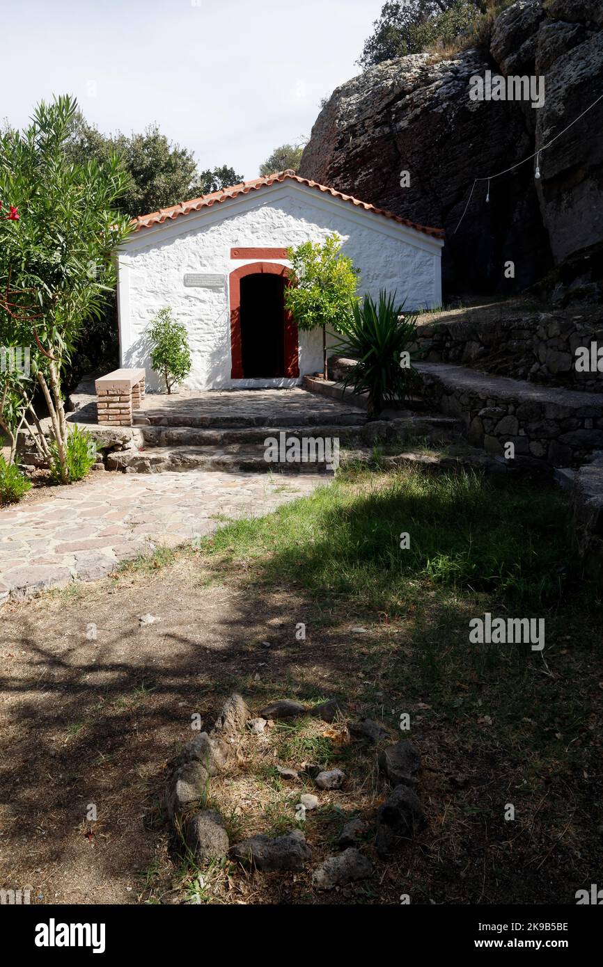 Small church just outside Molyvos (Mithymna) town. scenes, Lesbos Greek ...