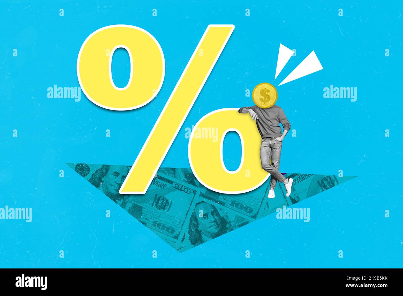 Photo cartoon comics sketch picture of funny guy cent instead of head ...