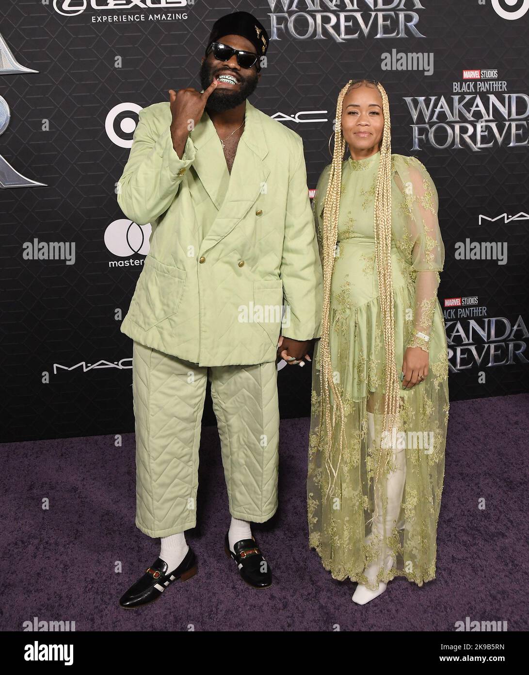 Hollywood, CA, October 26, 2022. (L-R) Tobe Nwigwe and Fat Nwigwe at the Marvel Studios’ BLACK ...