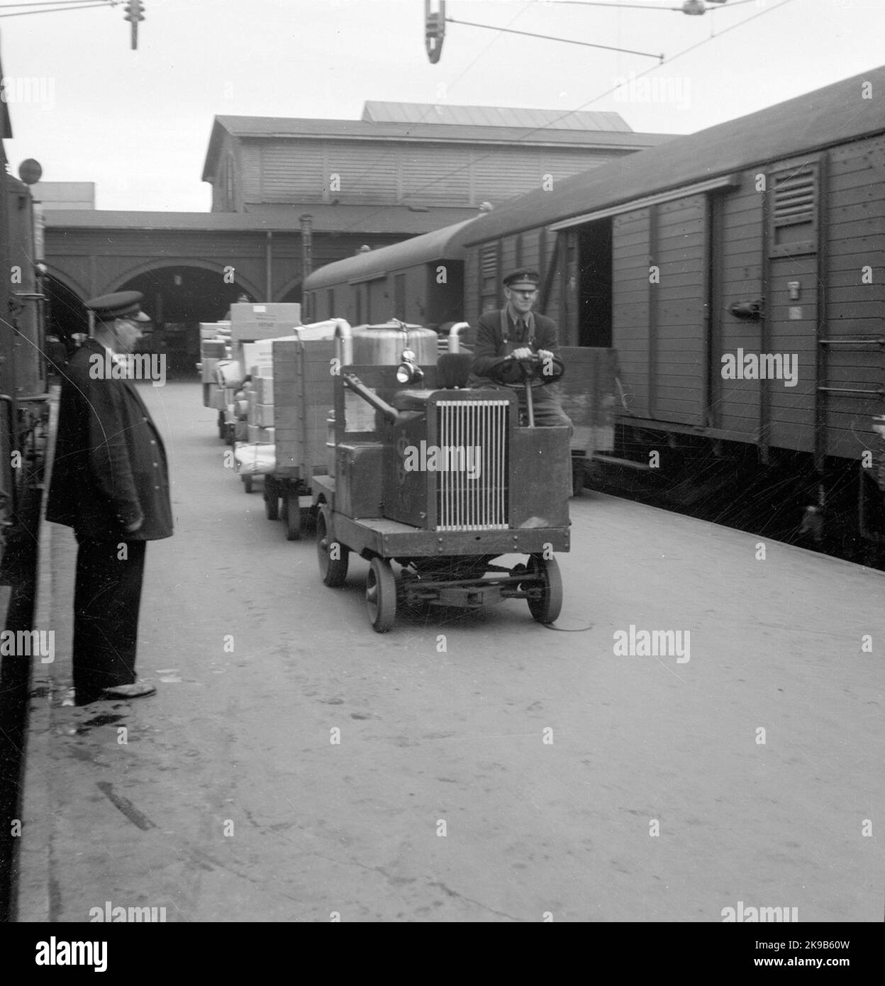 The State Railways, SJ Platform Truck, also called a platform tractor ...