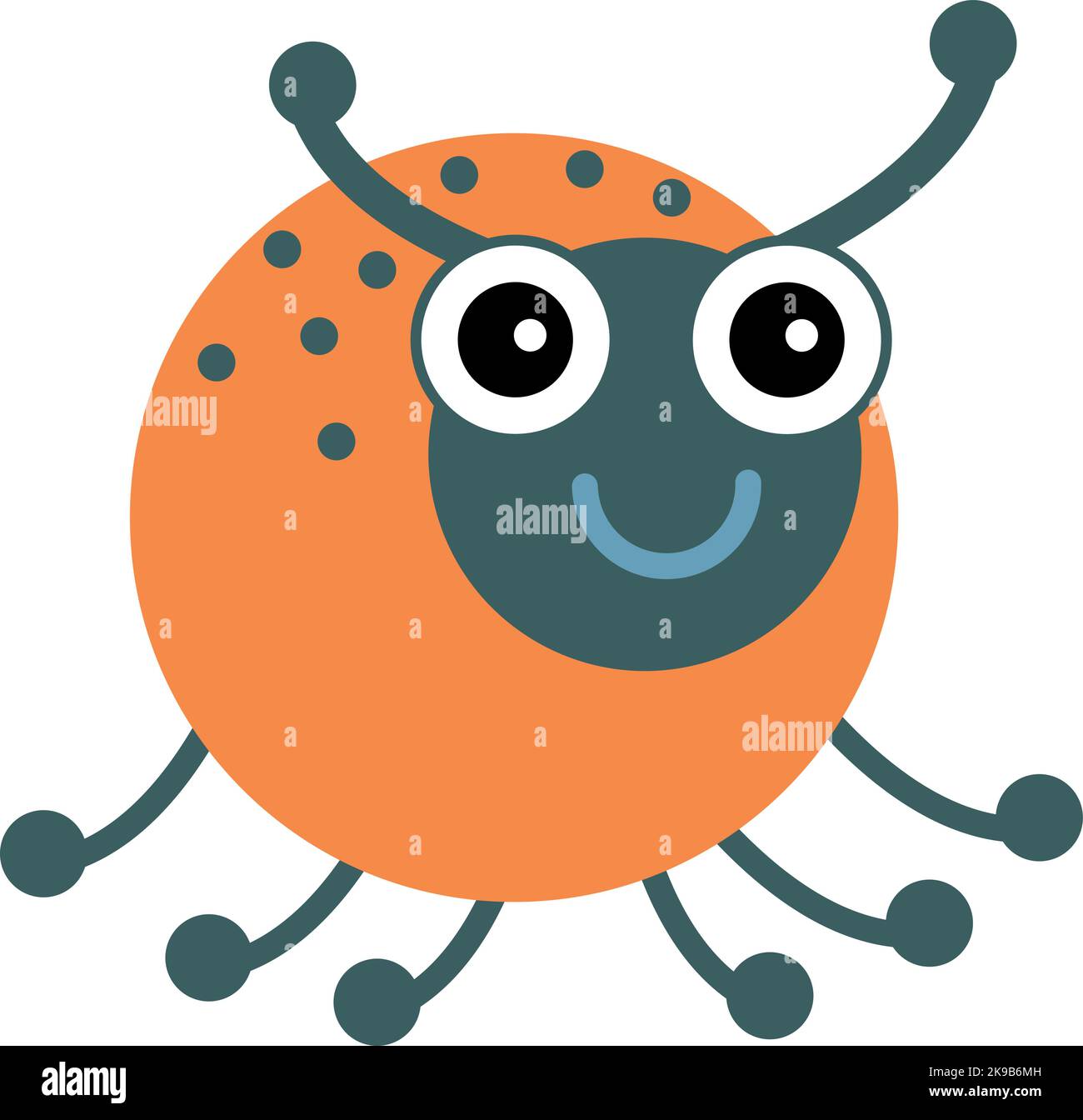Cartoon bug character. Funny smiling cute insect Stock Vector Image ...
