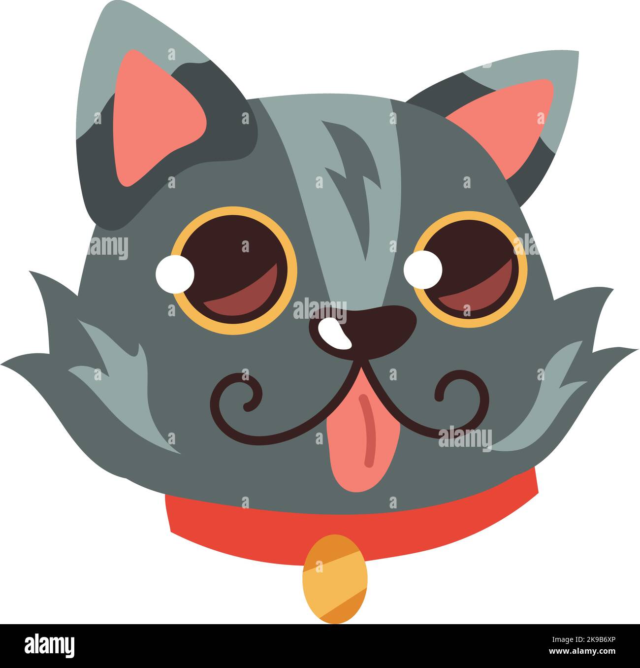 head gray cat Stock Vector Image & Art - Alamy