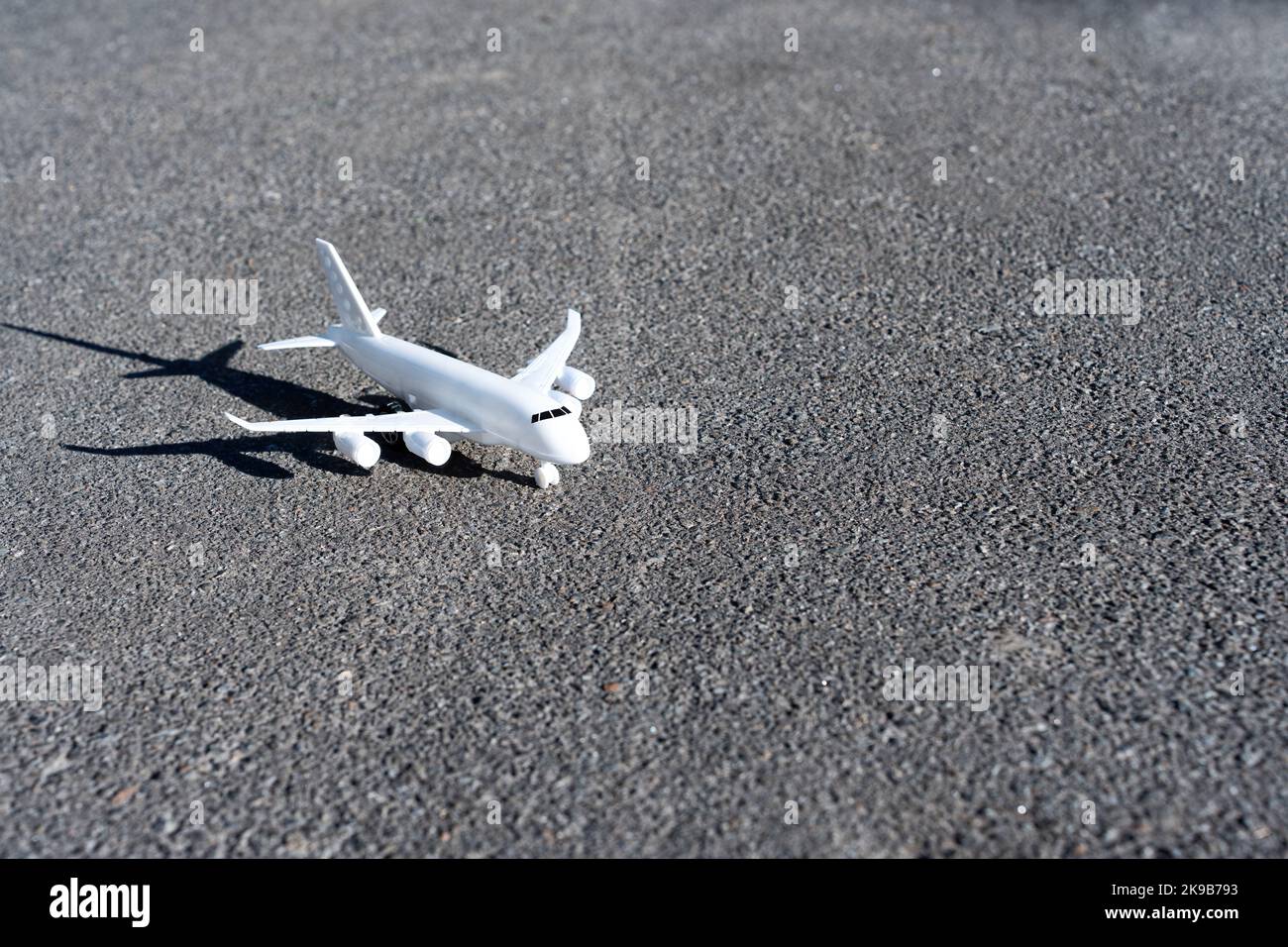 Toy aircraft landed on the runway Stock Photo - Alamy