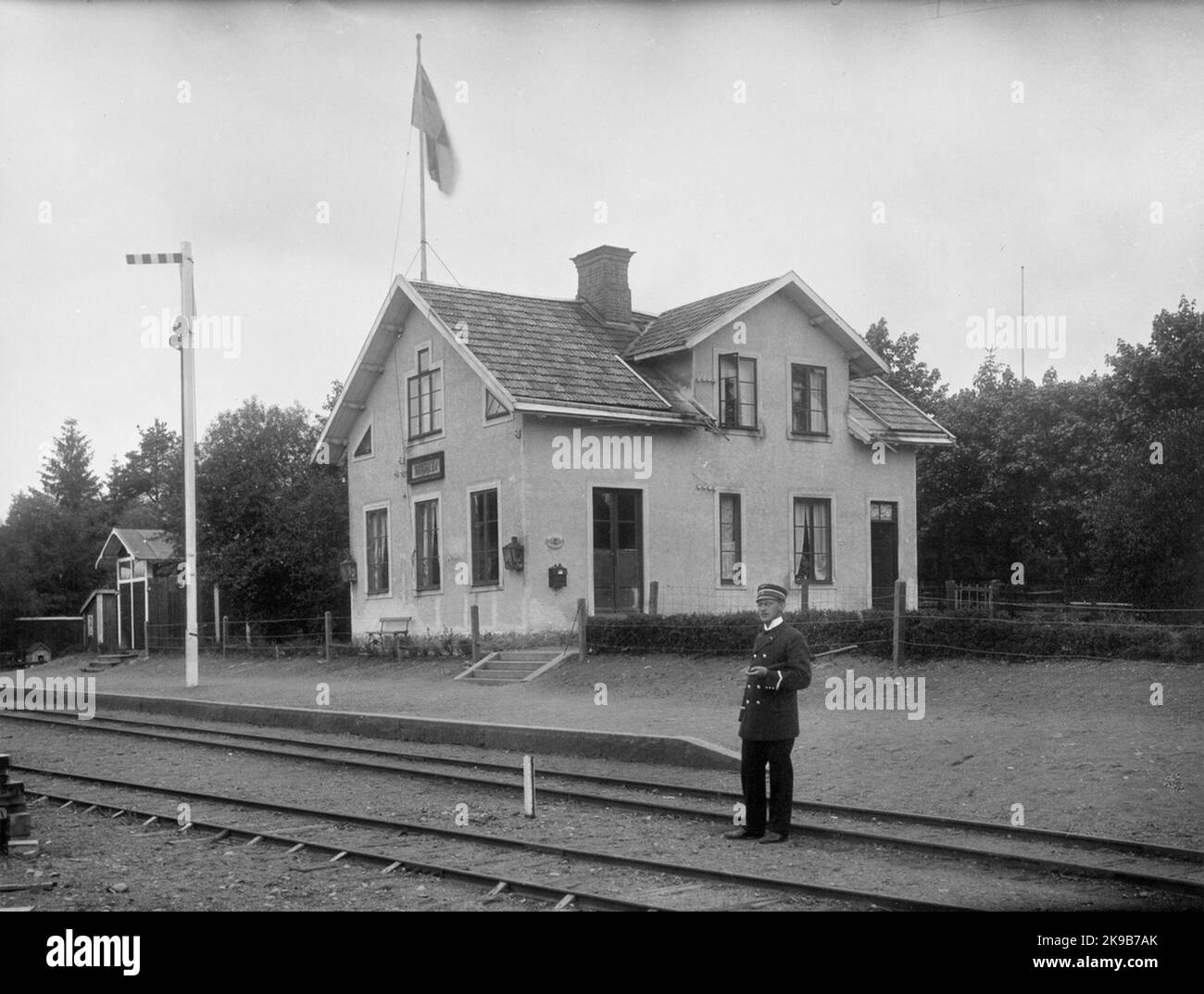 Station Inspector J.W. Sjöholm at Sandreda station Stock Photo - Alamy
