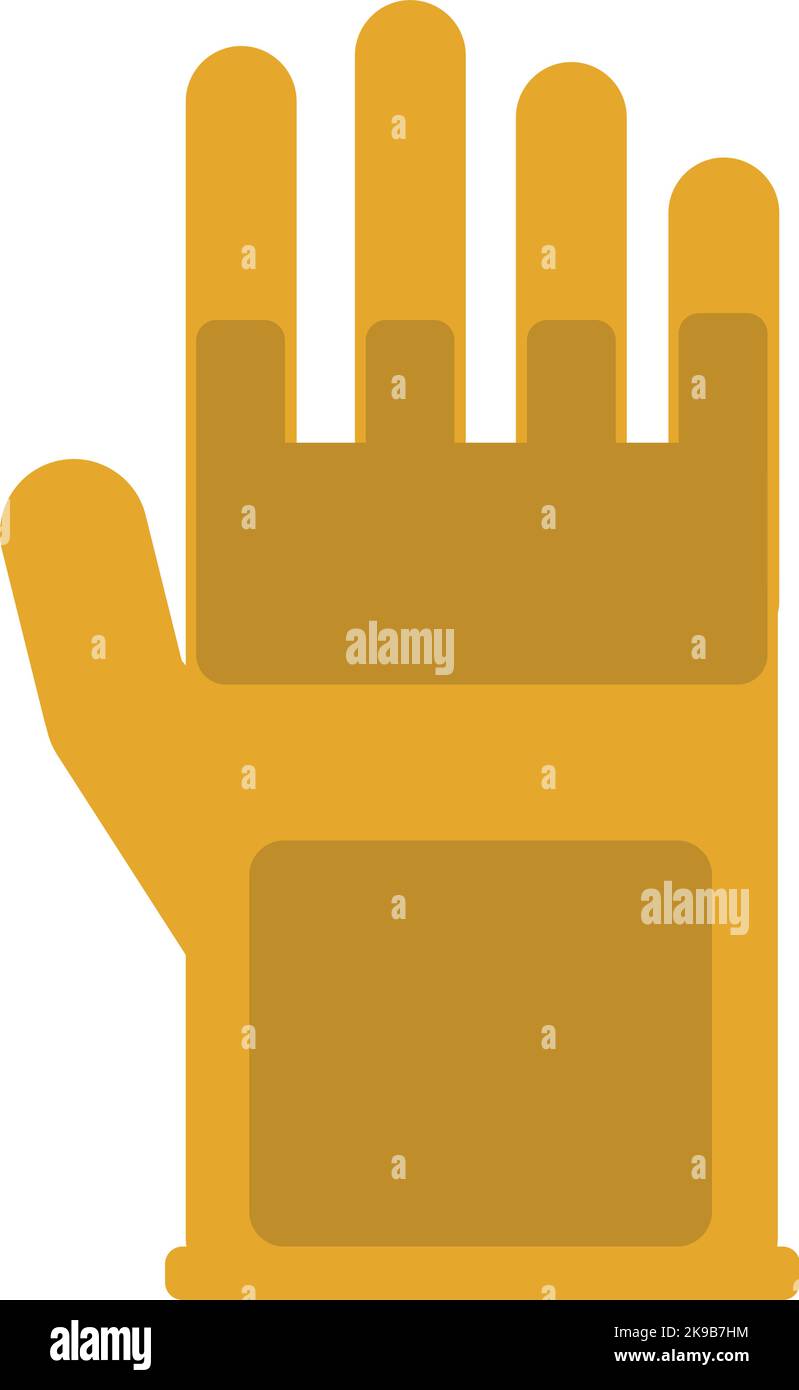 Safety gloves icon. Yellow hand protection symbol Stock Vector Image ...