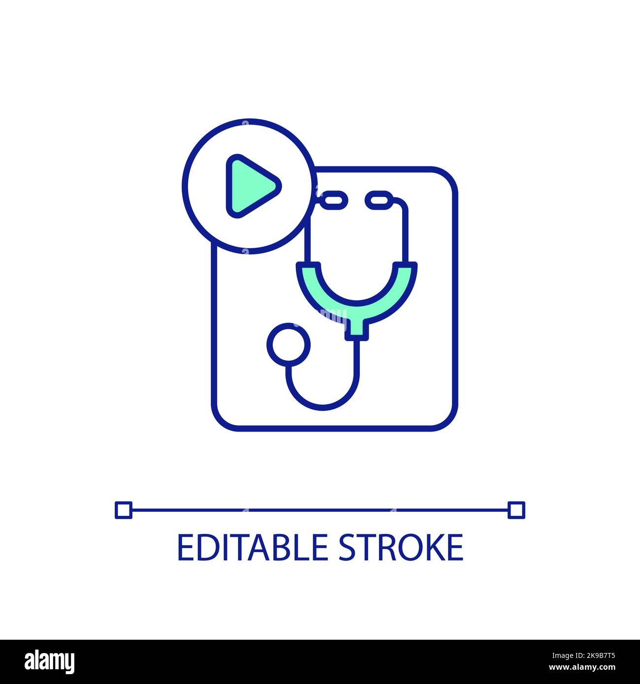 Medical consultation online RGB color icon Stock Vector Image & Art - Alamy