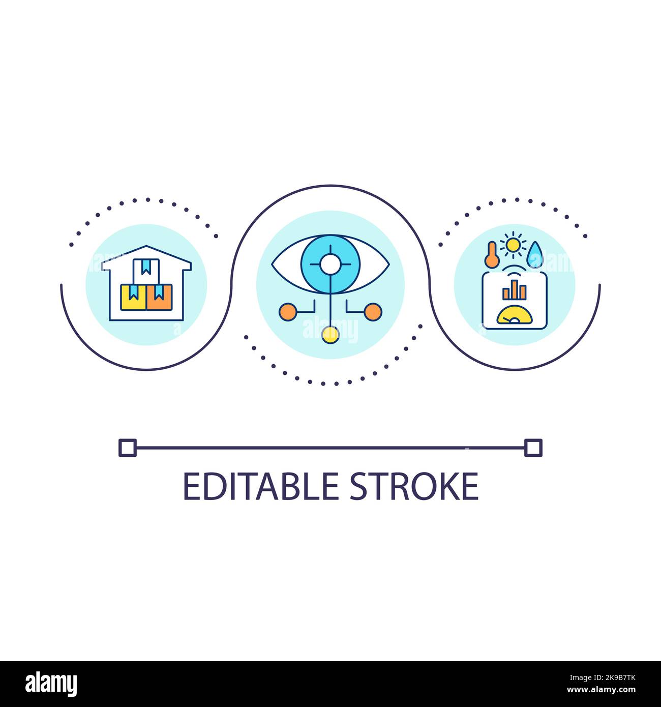 Remote monitoring control loop concept icon Stock Vector Image & Art ...