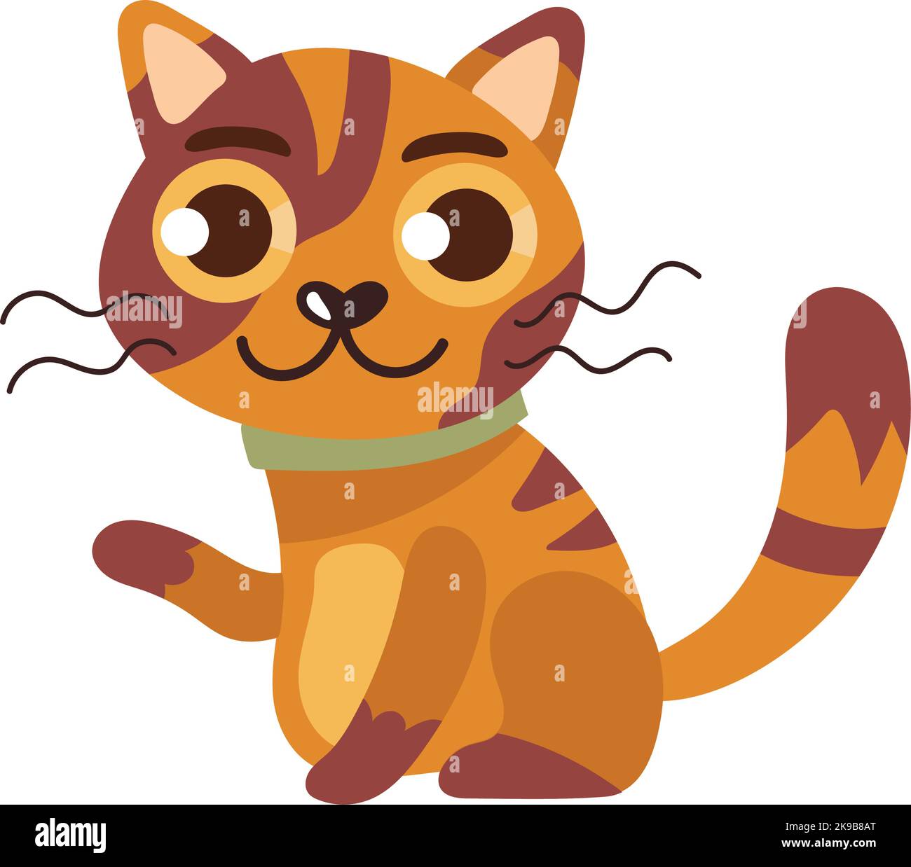 cute little orange cat Stock Vector Image & Art - Alamy