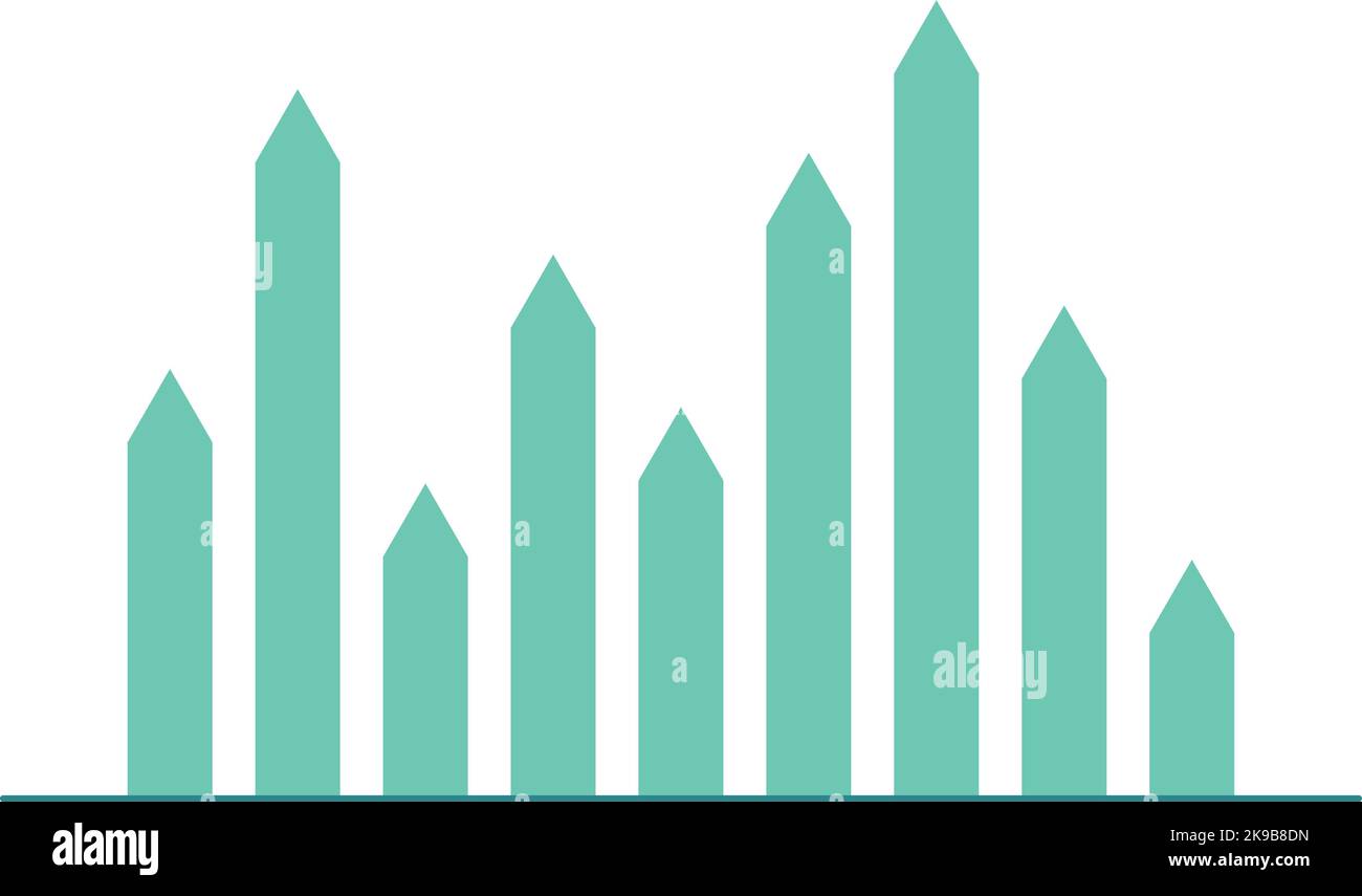 Arrow column chart. Statistic element. Data diagram Stock Vector Image ...