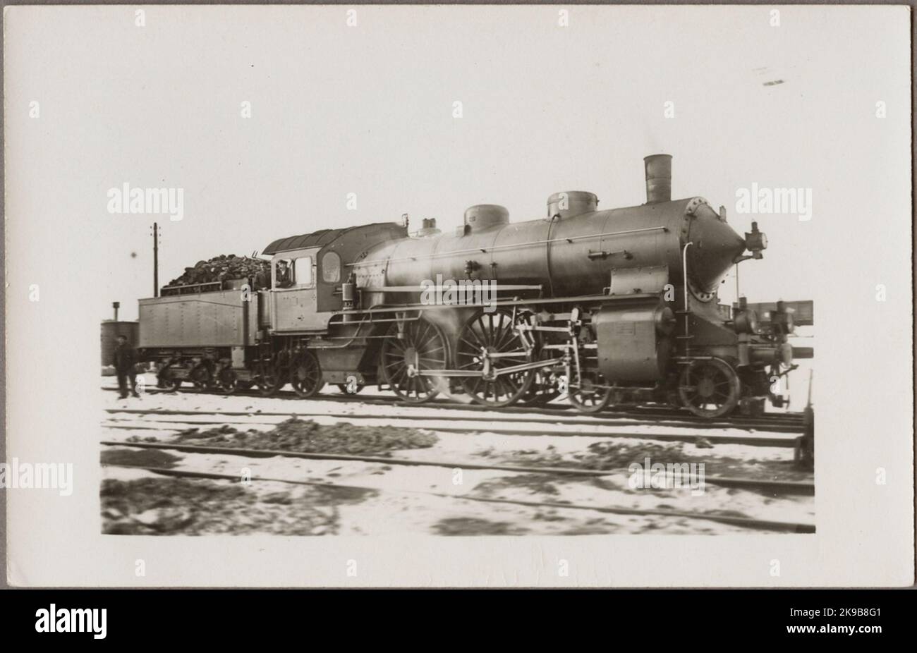 Steam locomotive with tender Stock Photo - Alamy
