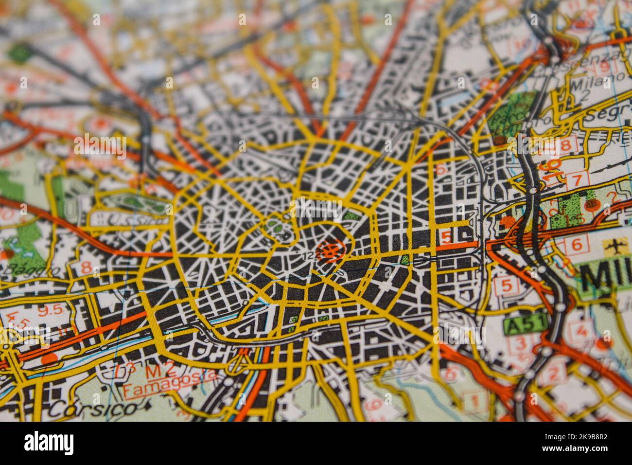 Mappa di milano italia hi-res stock photography and images - Alamy