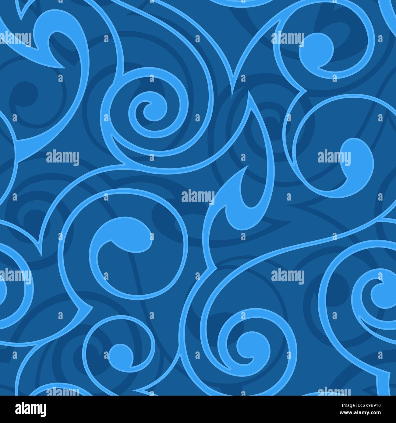 Vector seamless blue pattern water or current. Seamless texture azure ...