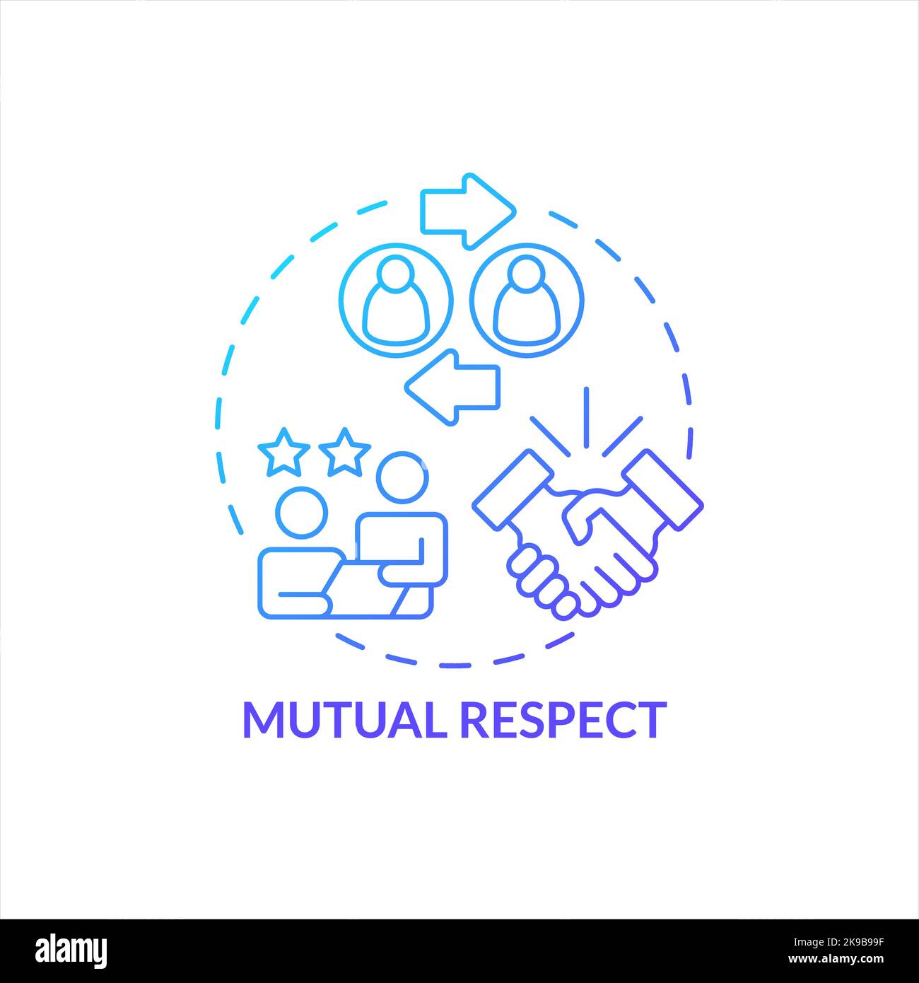 Mutual respect in workplace blue gradient concept icon Stock Vector ... Mutual respect in workplace blue gradient concept icon Stock Vector ...