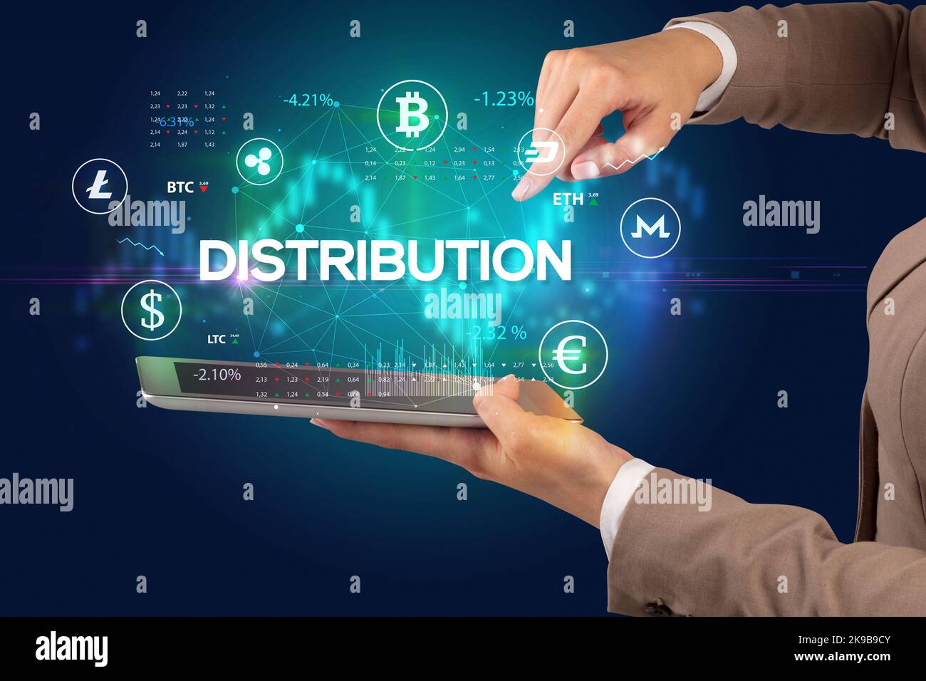 Close up touchscreen distribution hi-res stock photography and images ...