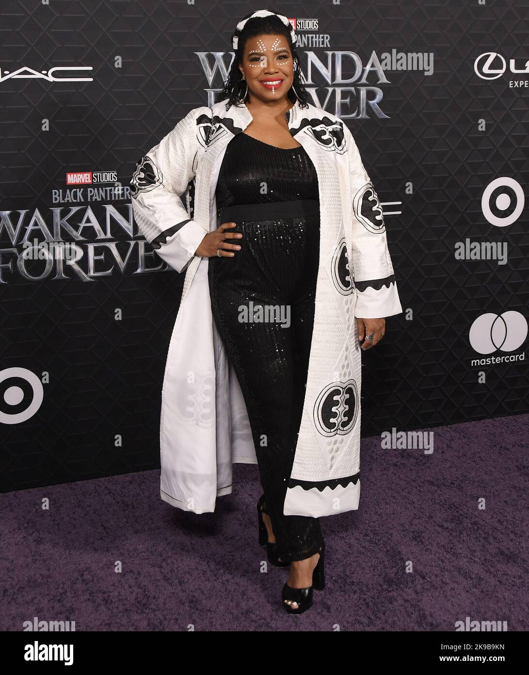 April Reign arrives at the Marvel Studios’ BLACK PANTHER: WAKANDA ...