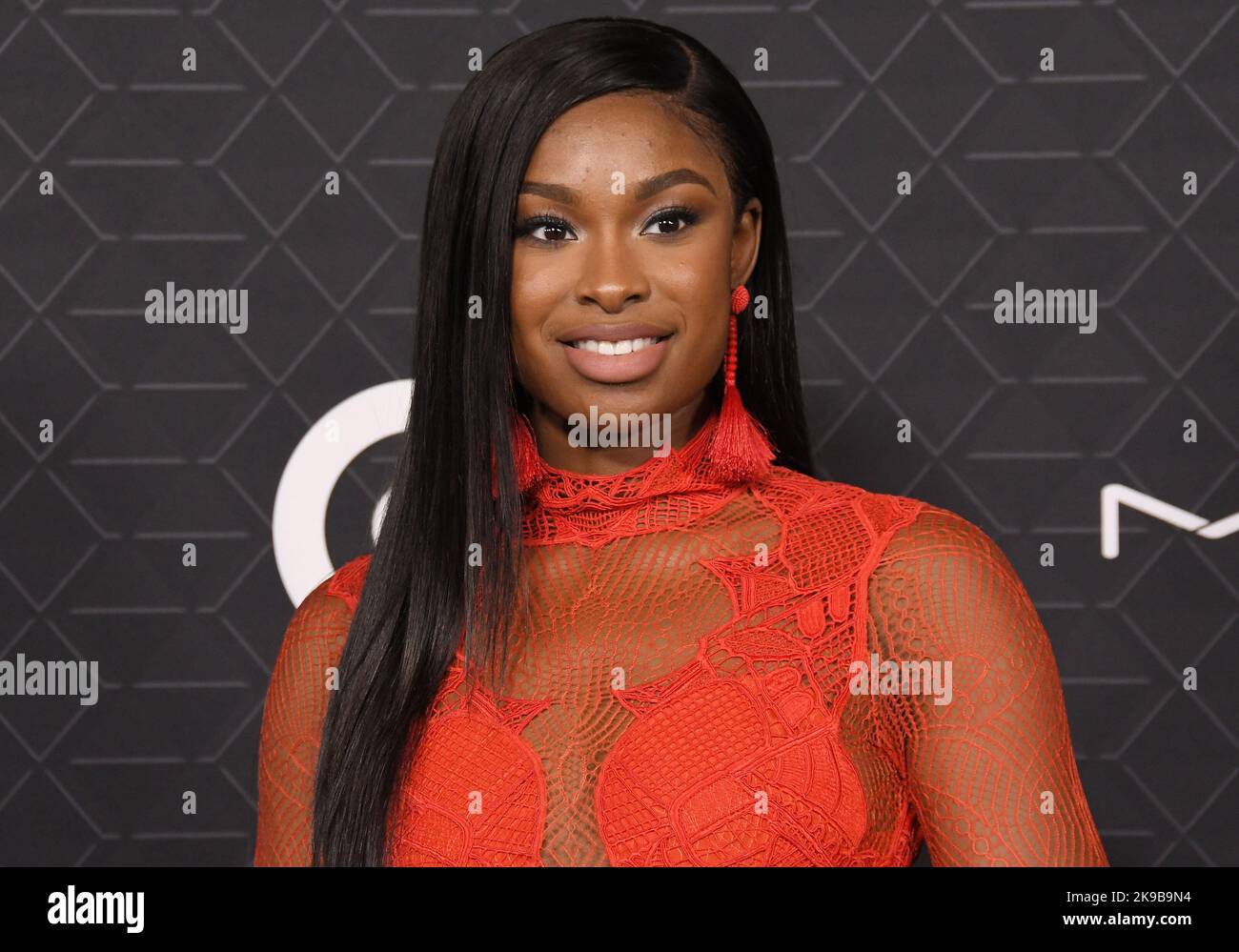 Coco Jones arrives at the Marvel Studios’ BLACK PANTHER: WAKANDA ...