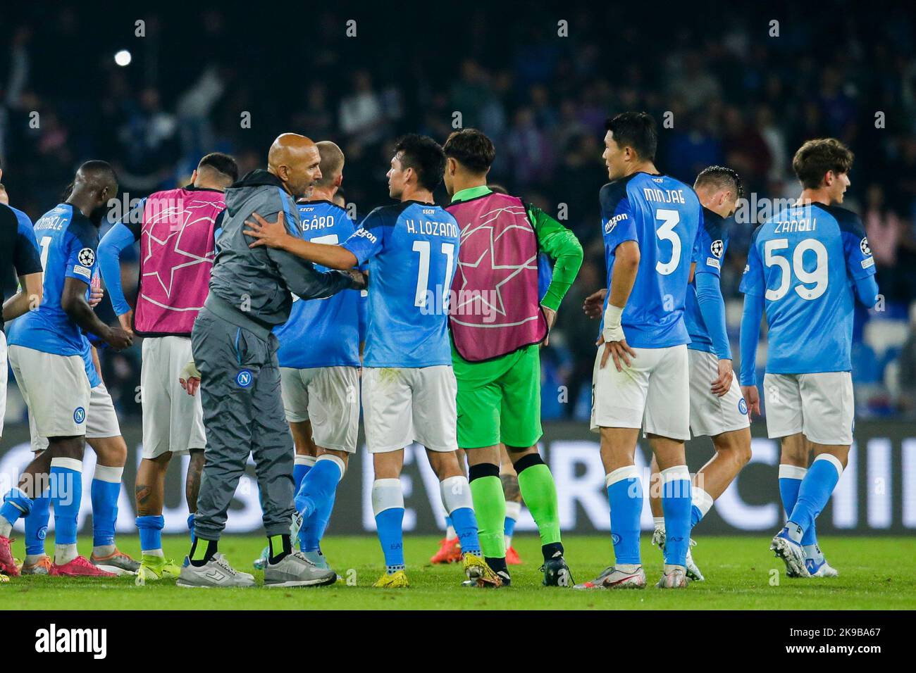 SSC Napoli's Italian coach Luciano Spalletti celebrate victory match ...