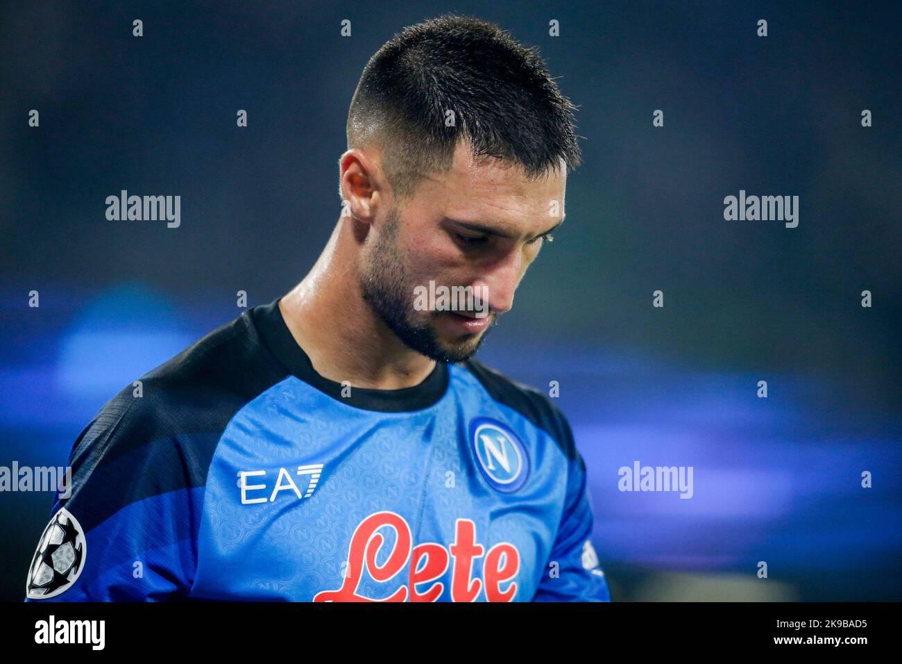 SSC Napoli's Italian striker Matteo Politano looks During the Champions ...