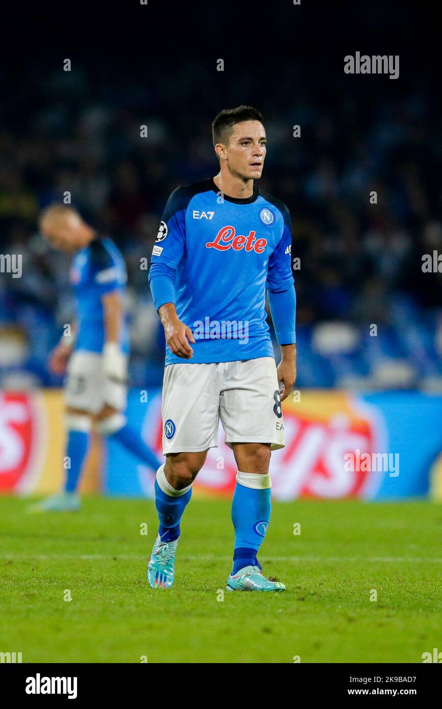 SSC Napoli's Italian forward Giacomo Raspadori looks During the ...