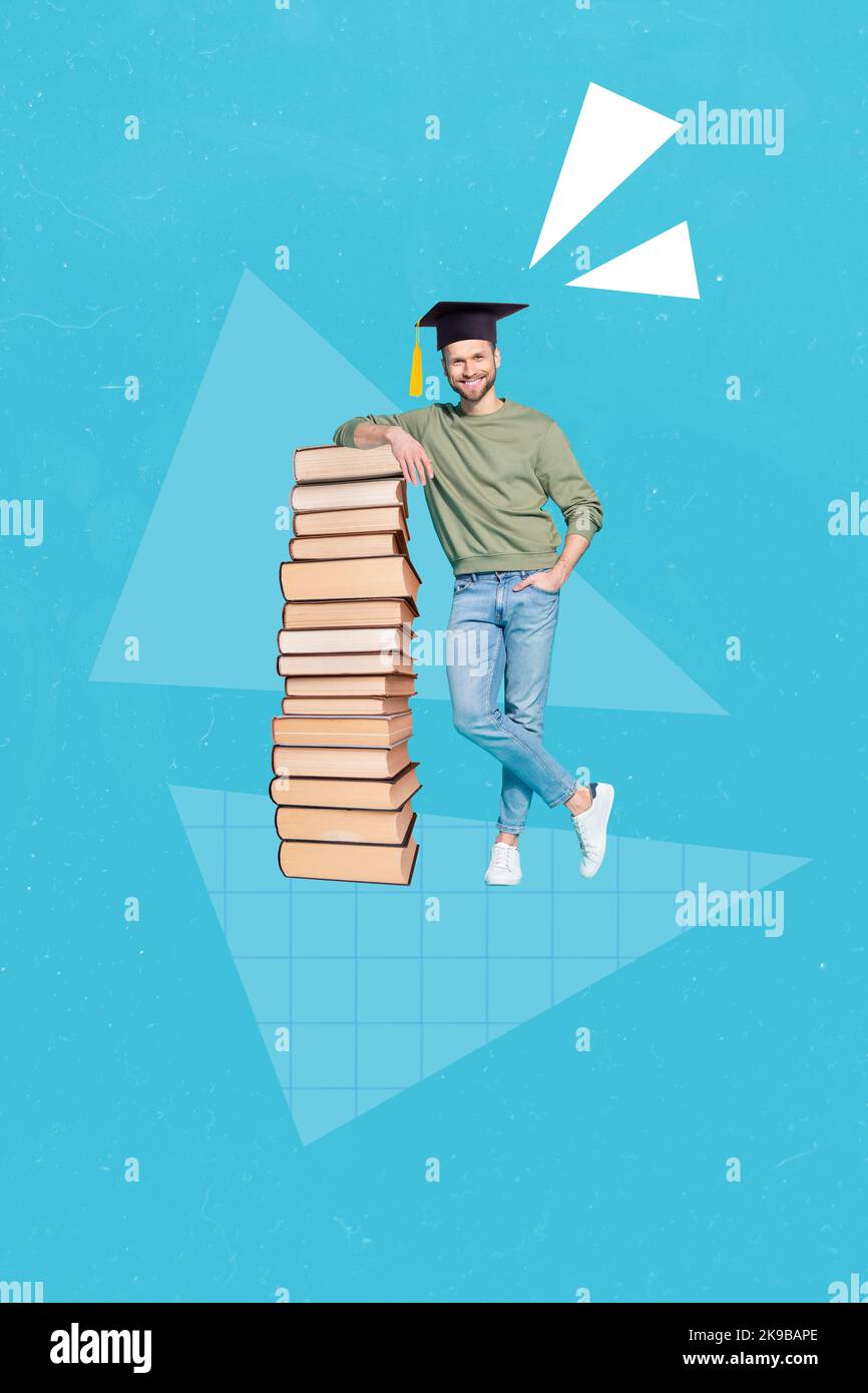 Creative 3d photo artwork graphics painting of happy smiling guy ...