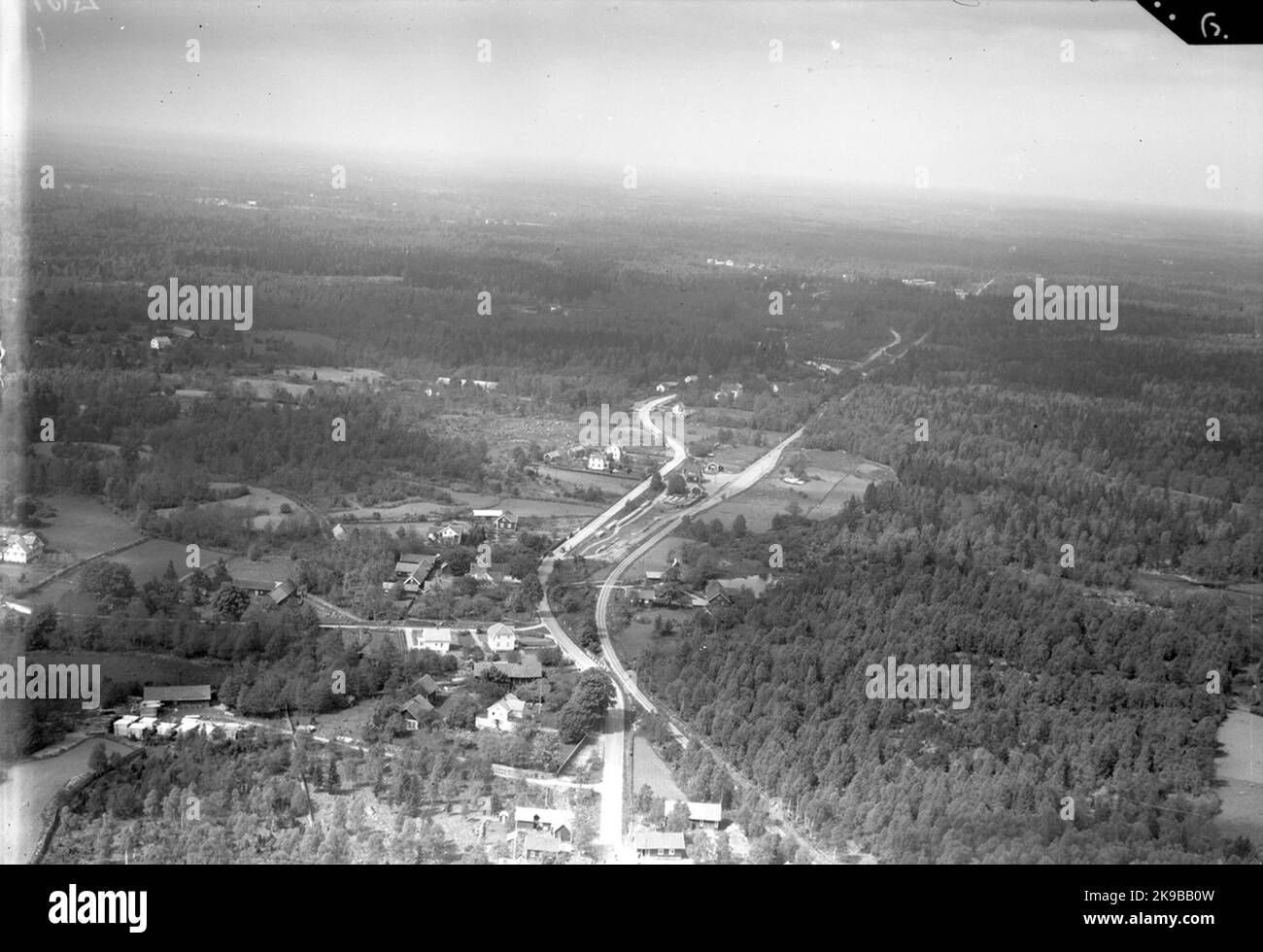Aerial view buildings road Black and White Stock Photos & Images - Alamy