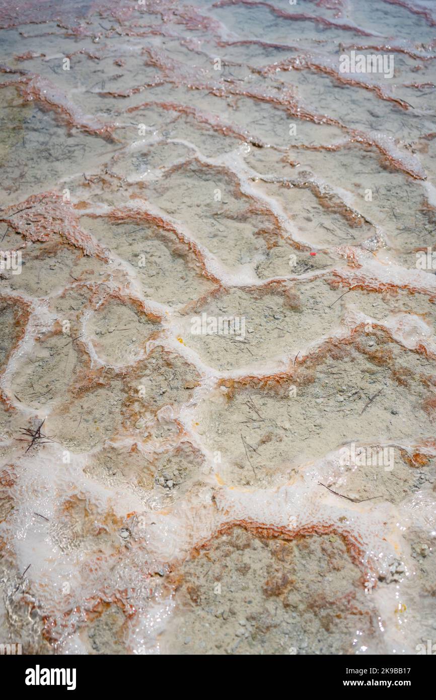 White travertines, calcite cliff of Pamukkale in Turkey Stock Photo - Alamy