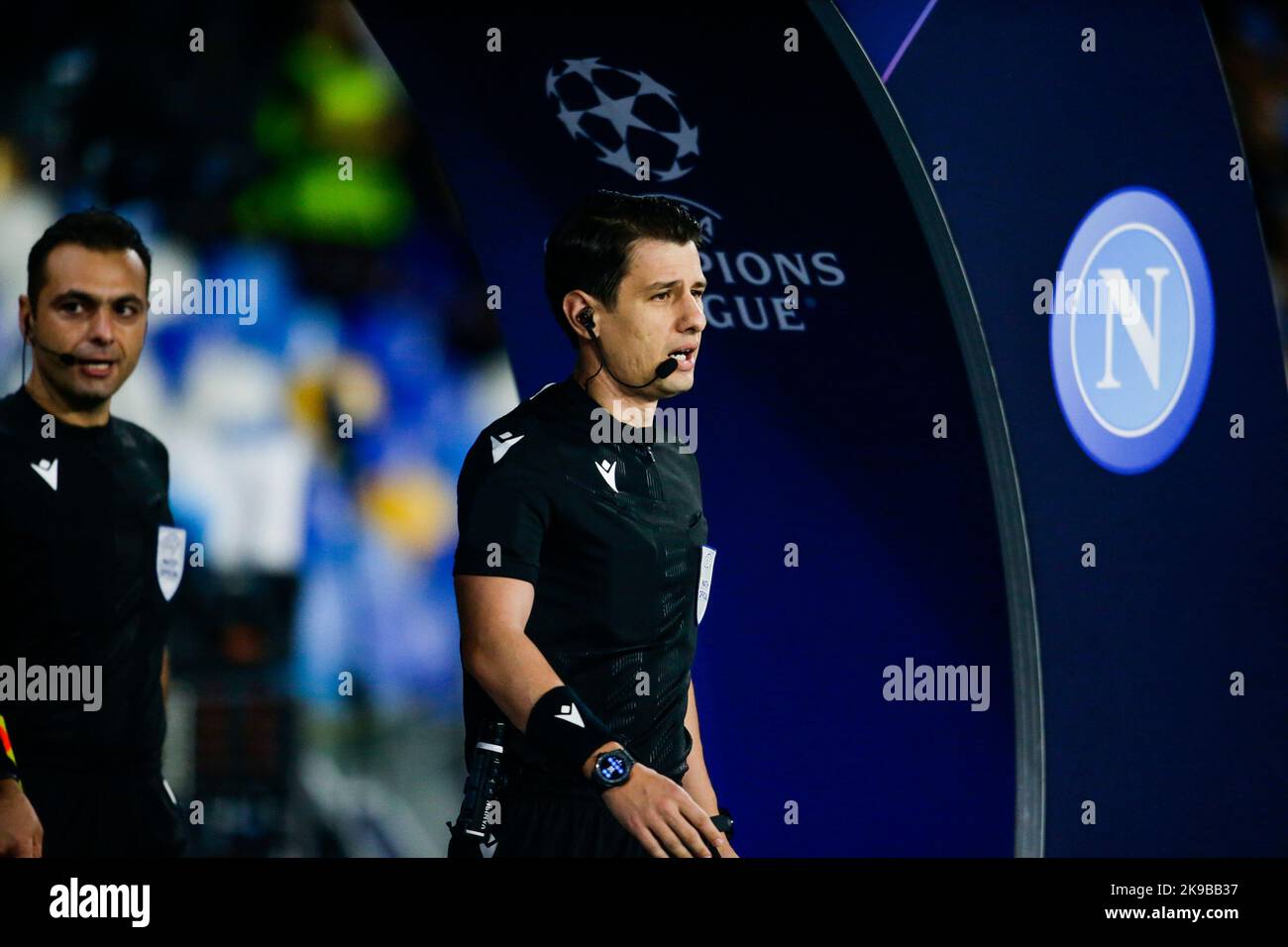 Turkish referee Halil Umut Meler looks During the Champions League ...