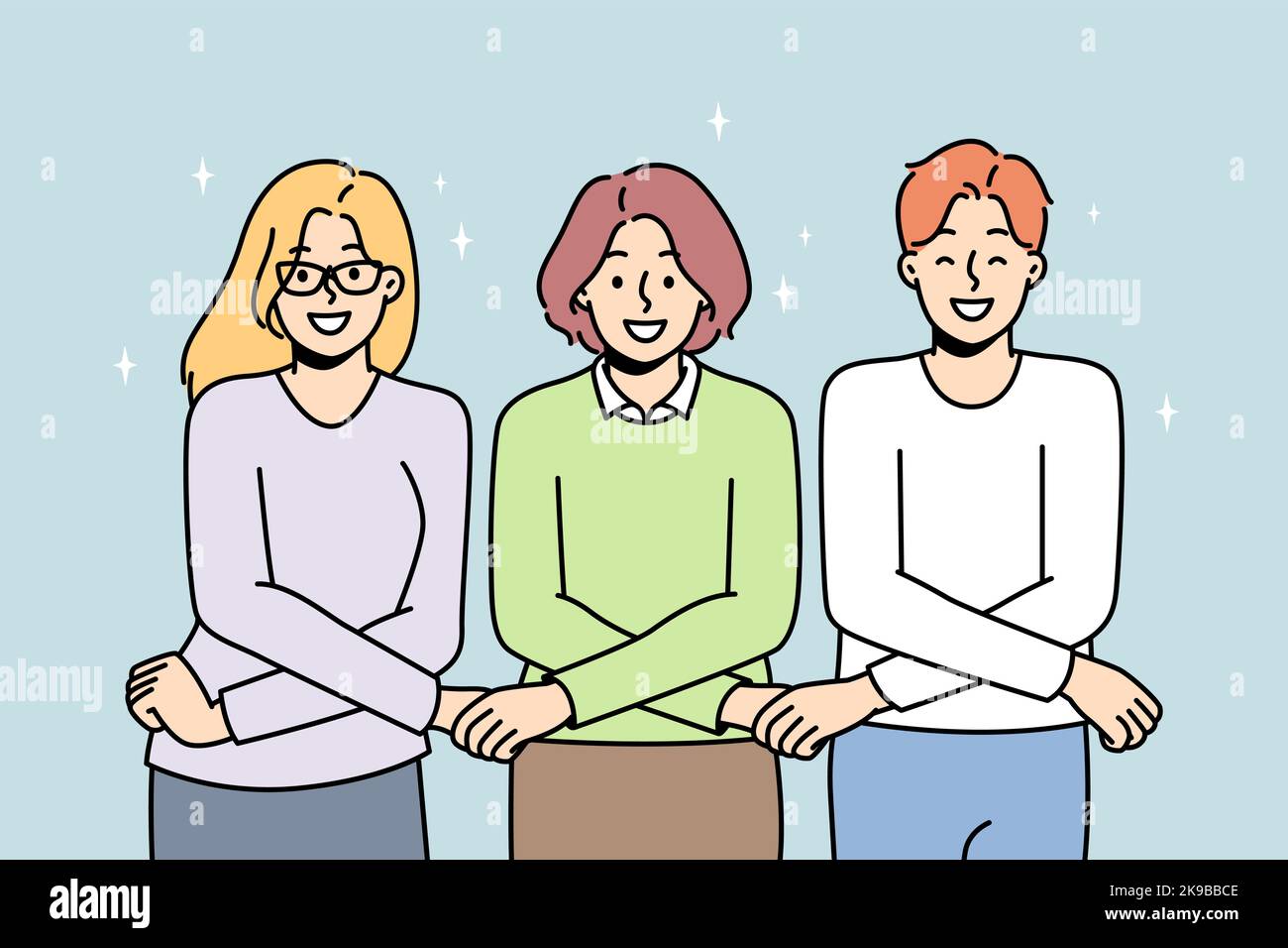 Cartoon girl crossed arms hi-res stock photography and images - Alamy