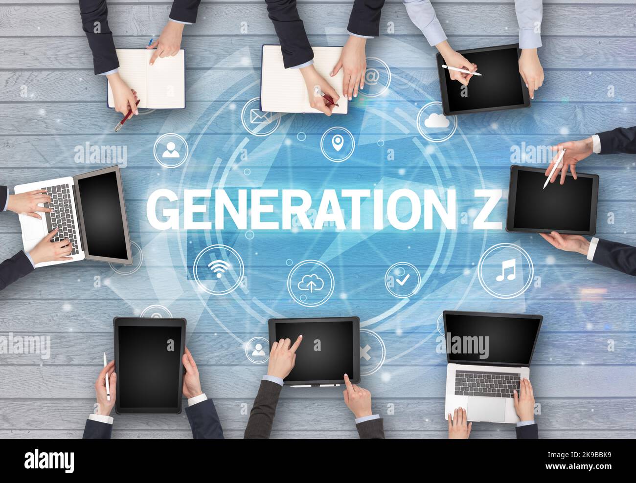 Group of people having a meeting Stock Photo - Alamy