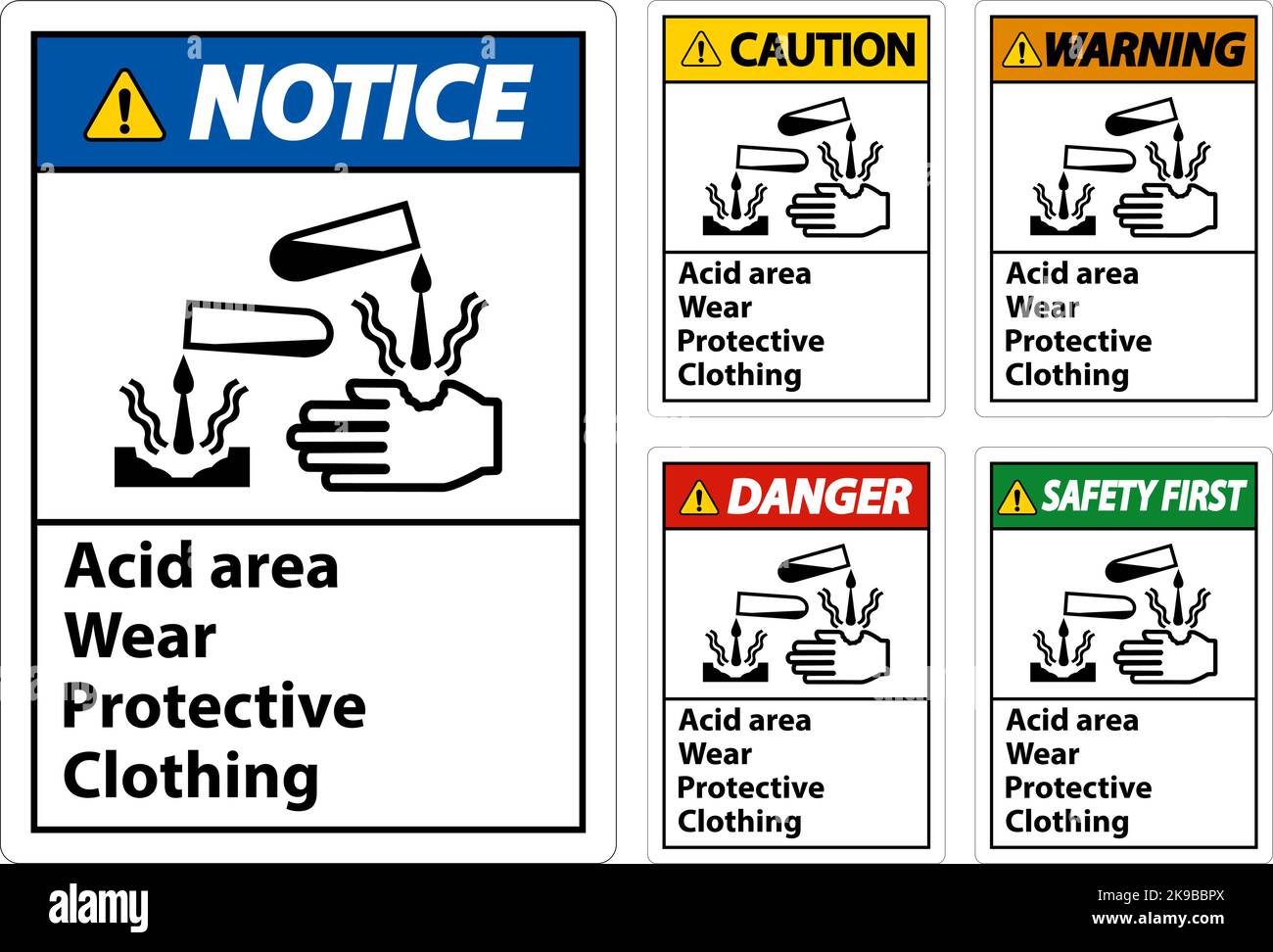 Acid Area Wear Protective Clothing Sign Stock Vector Image & Art - Alamy