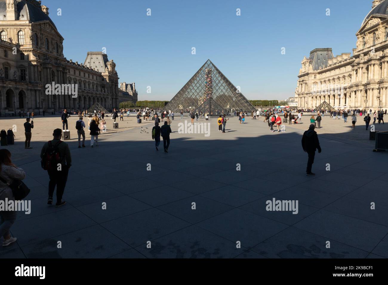 Paris louvre museum pyramid roof hi-res stock photography and images - Alamy