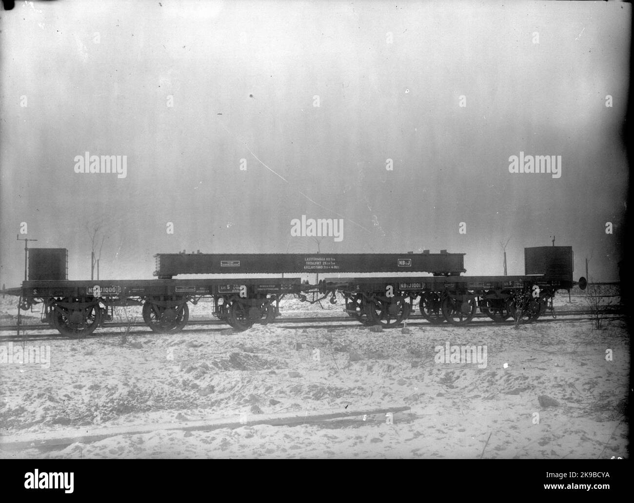 Nora - Bergslags Railway, NBSJ S 1000 and 1001. Canon Car with Jetty ...