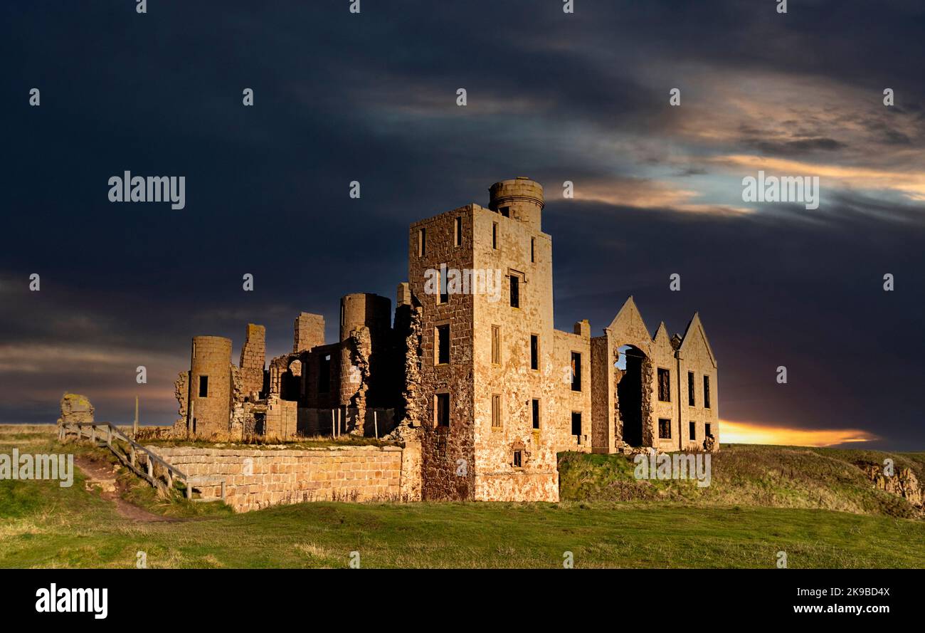 Slains Castle Cruden Bay Aberdeenshire Scotland remains of the the ...