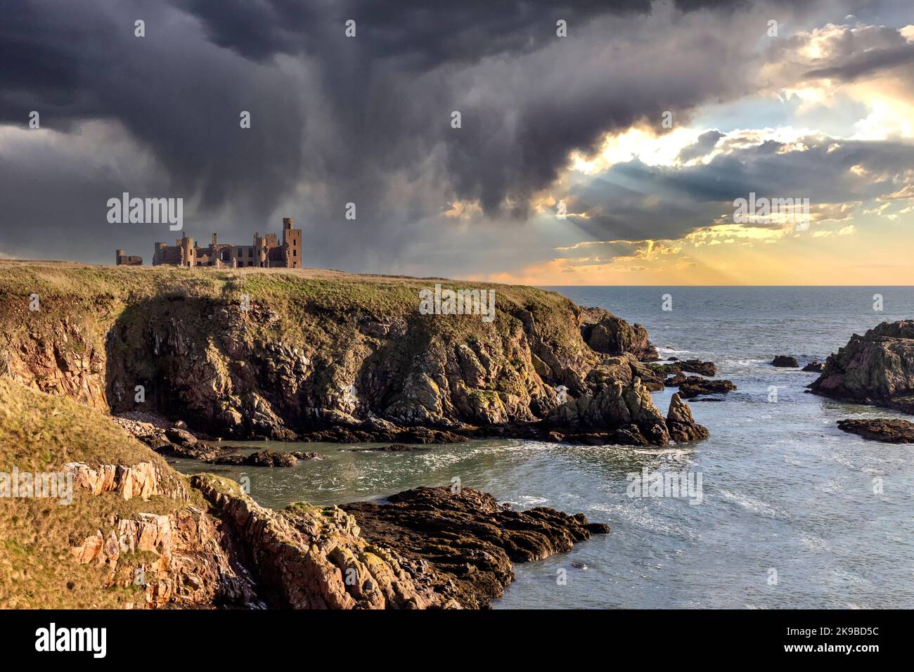 Slains Castle Cruden Bay Aberdeenshire Scotland the castle ruins ...