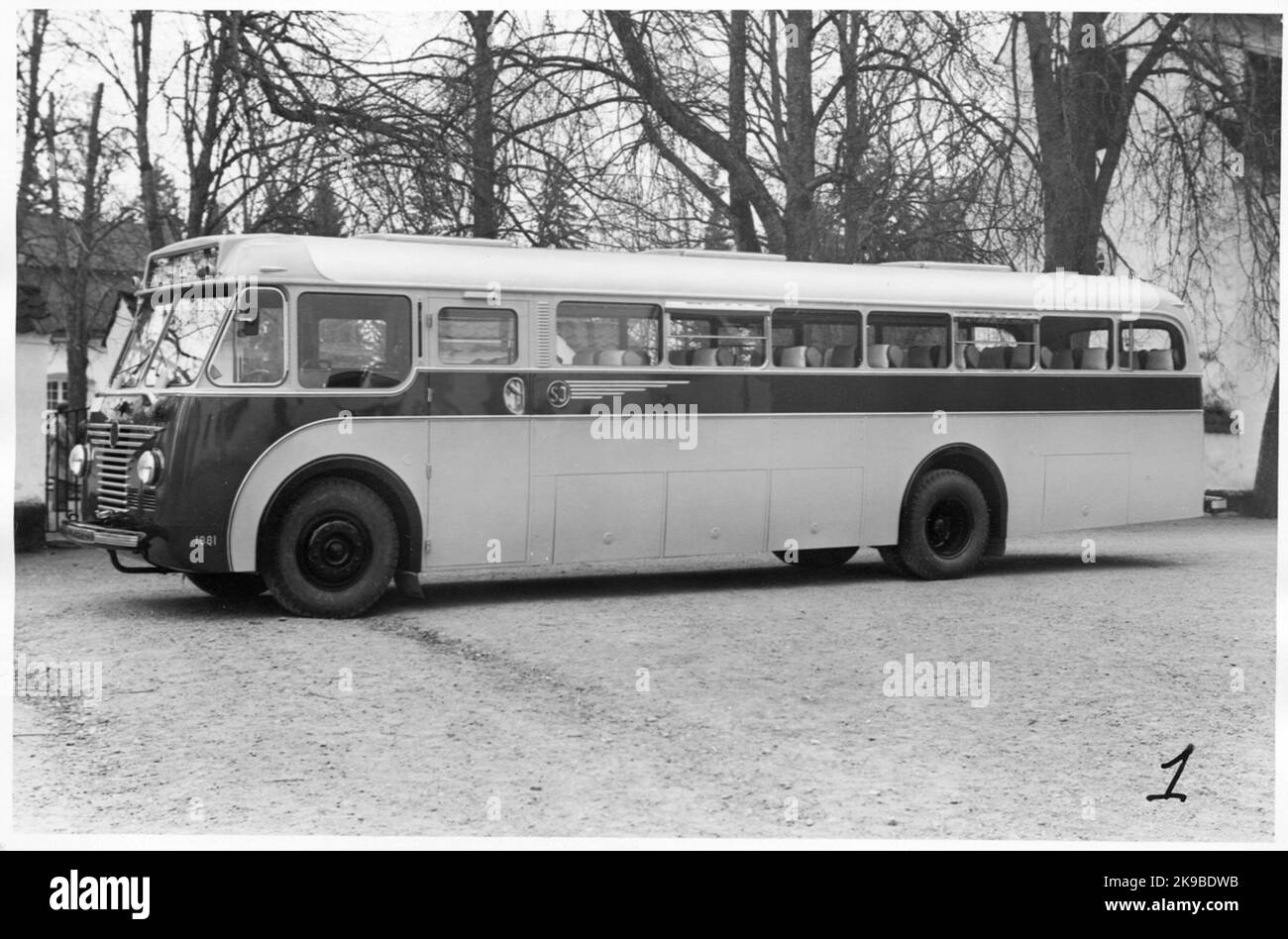 Scania-Vabis 2B21 SKV 1951. The State Railways, SJ Bus 1881 Stock Photo ...