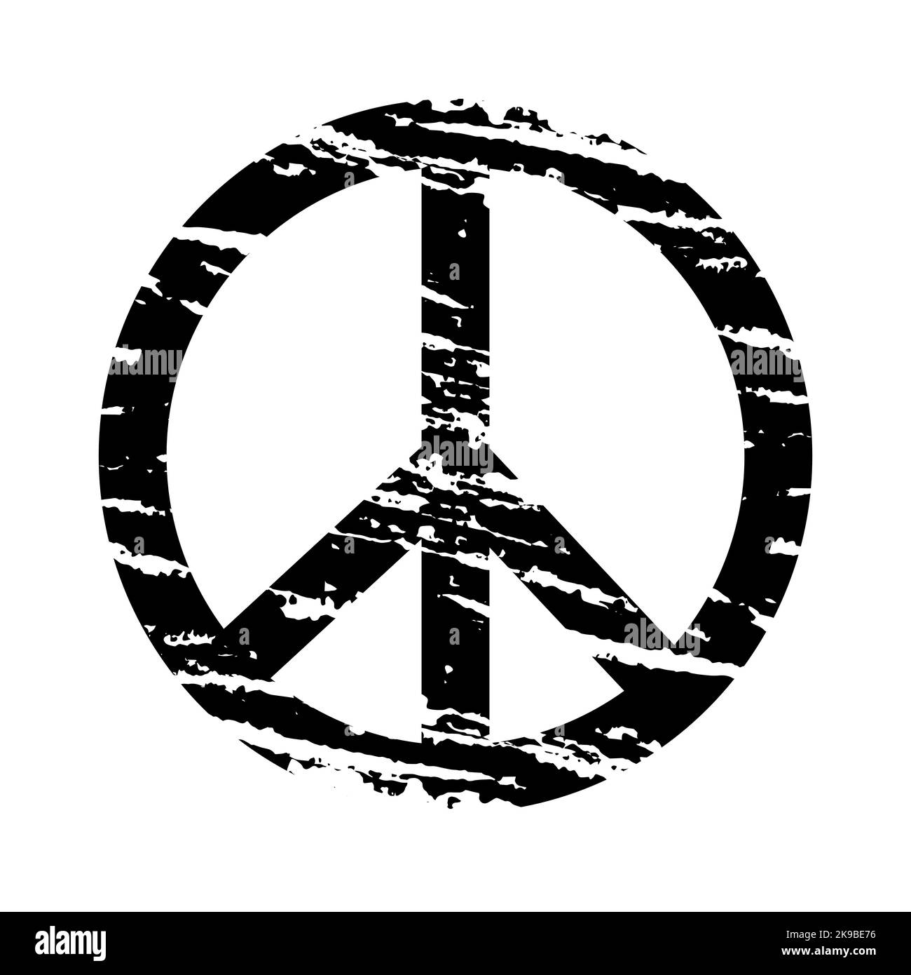 Grunge black peace symbol on a white background vector Stock Vector ...