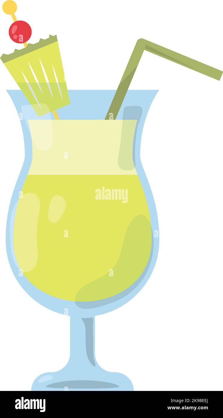 Pina colada alcoholic fresh Stock Vector Images - Alamy