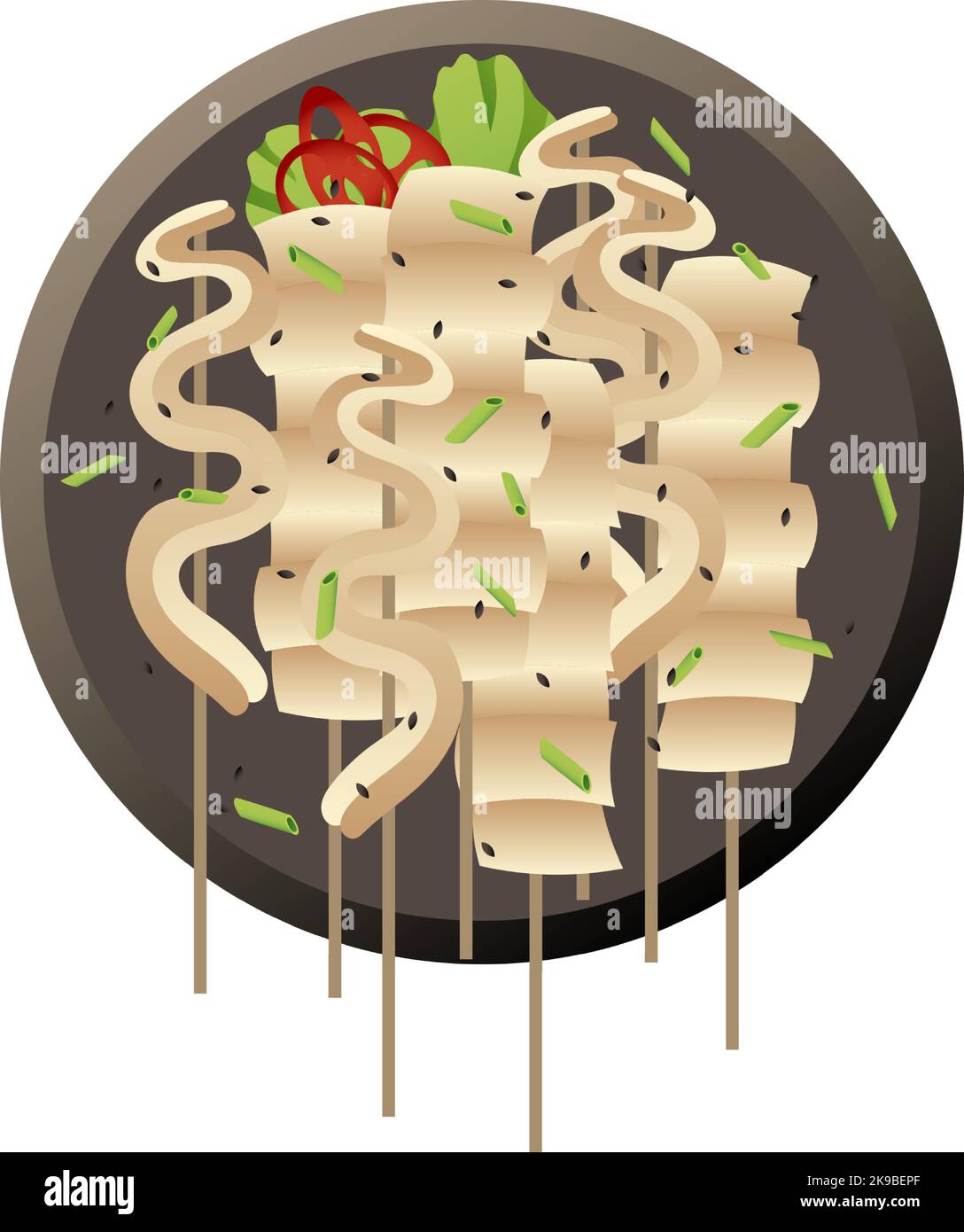 Korean cake Stock Vector Images - Alamy