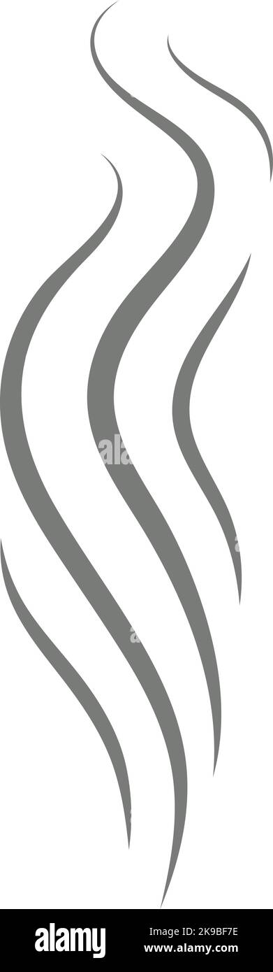 Smoke lines. Decorative steam symbol. Air motion Stock Vector Image ...