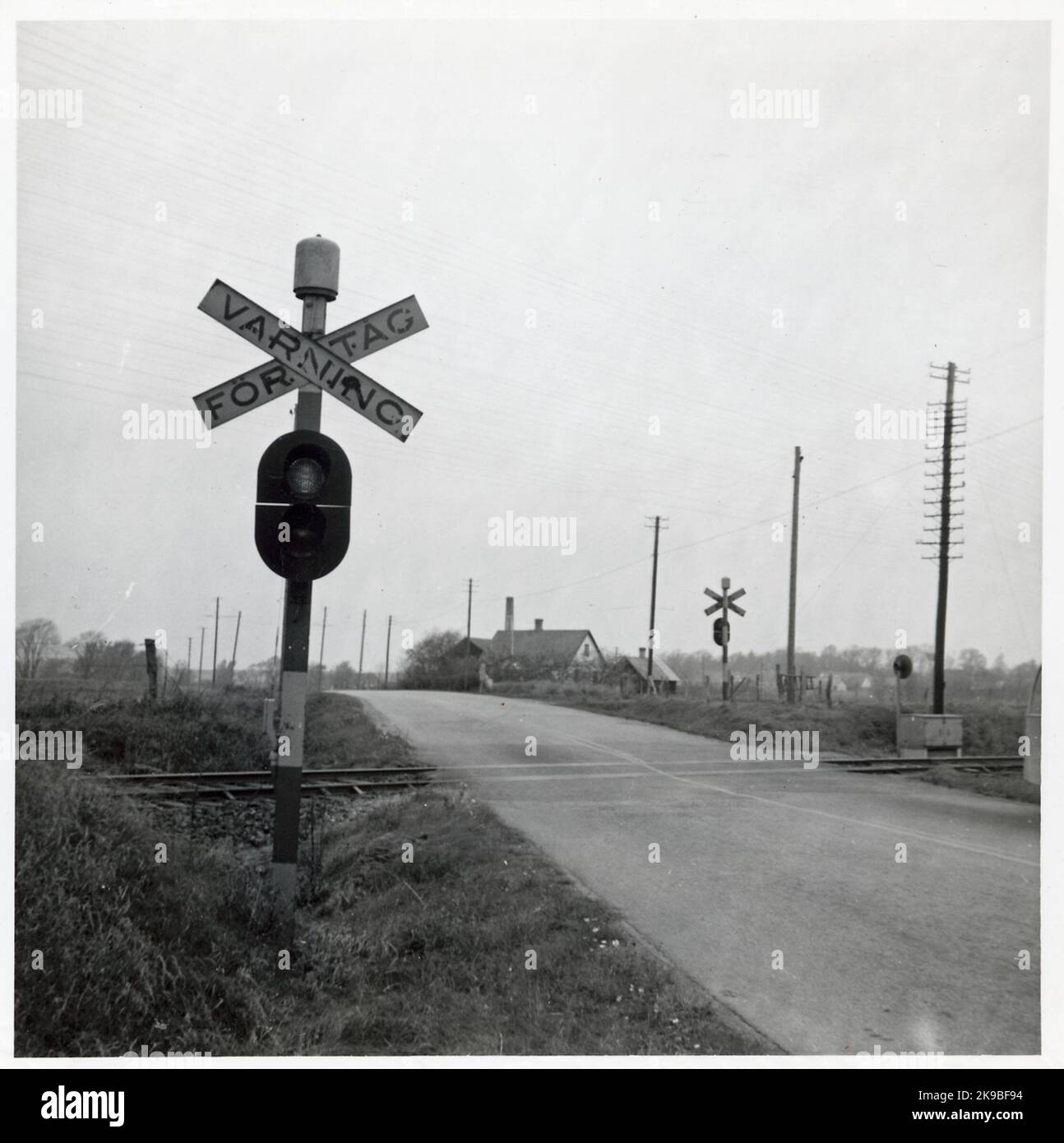 Railway crossing at Axeltorp's distillery, on the route between Everöd ...