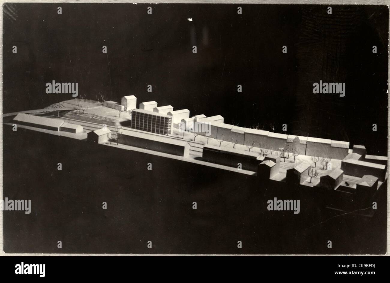 Model, exterior of a new railway station in Sundbyberg Stock Photo - Alamy