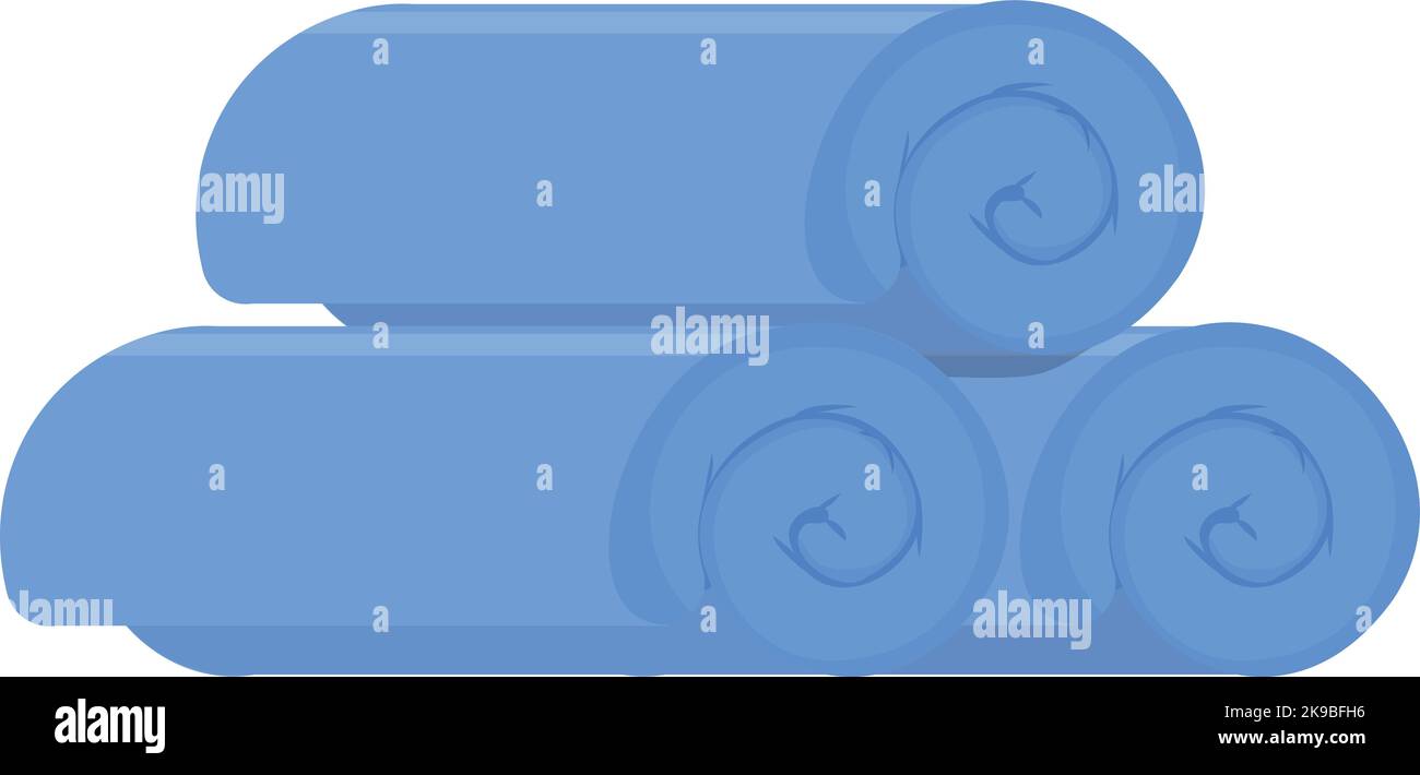 Blue towel rolls stack. Spa cloth icon Stock Vector Image & Art - Alamy