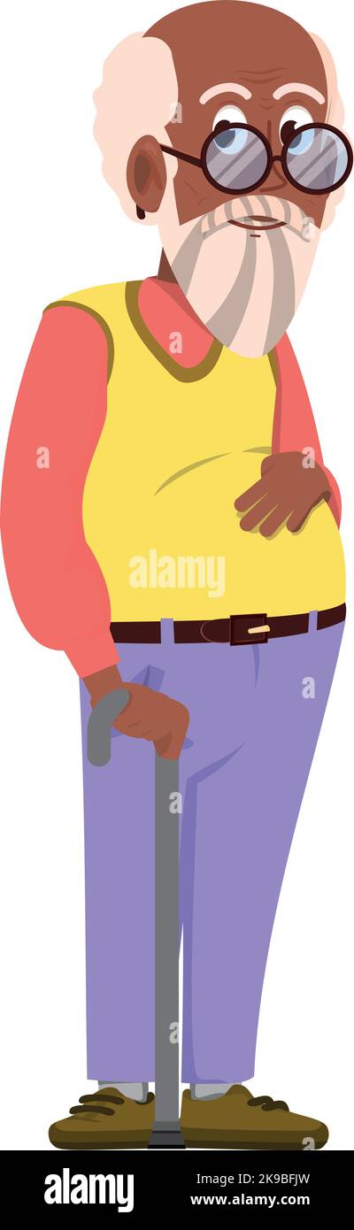 Old man holding walking Stock Vector Images - Alamy