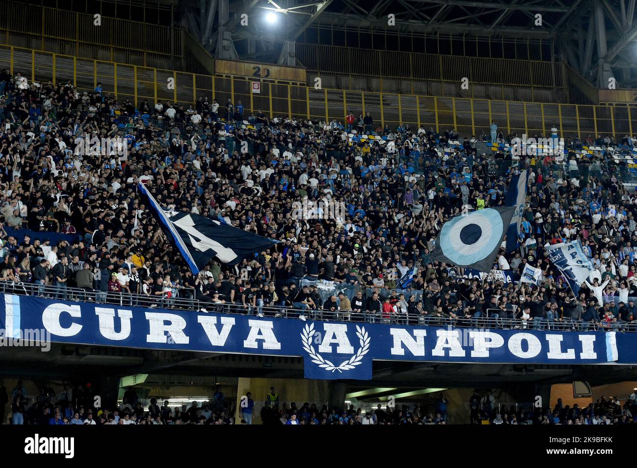 Naples, Italy. 26 Oct, 2022. SSC Napoli Supporters fans during the Uefa ...