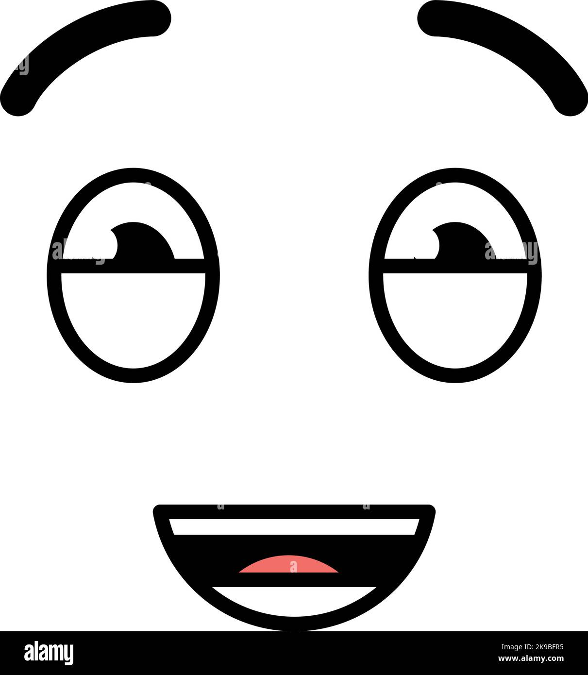 Laughing face expression. Funny doodle. Positive emotion Stock Vector ...